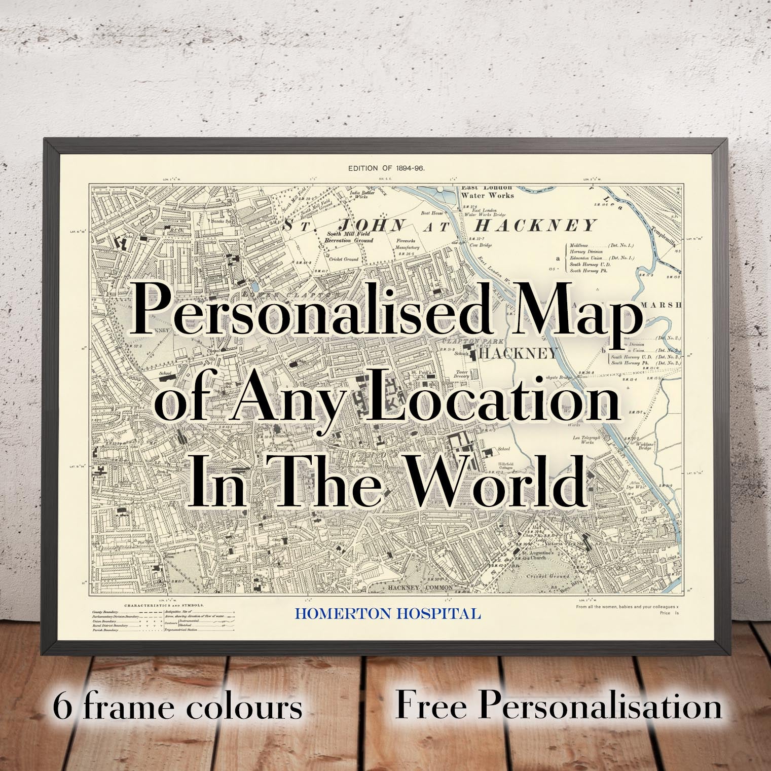 Personalised Old Map - Make Your Own 1800s and 1900s Ordnance Survey P ...