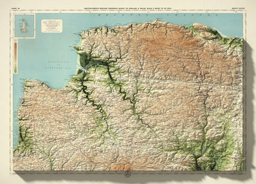 Old OS Map of North Devon by Bartholomew, 1901: Barnstaple, Exmoor, Ri ...