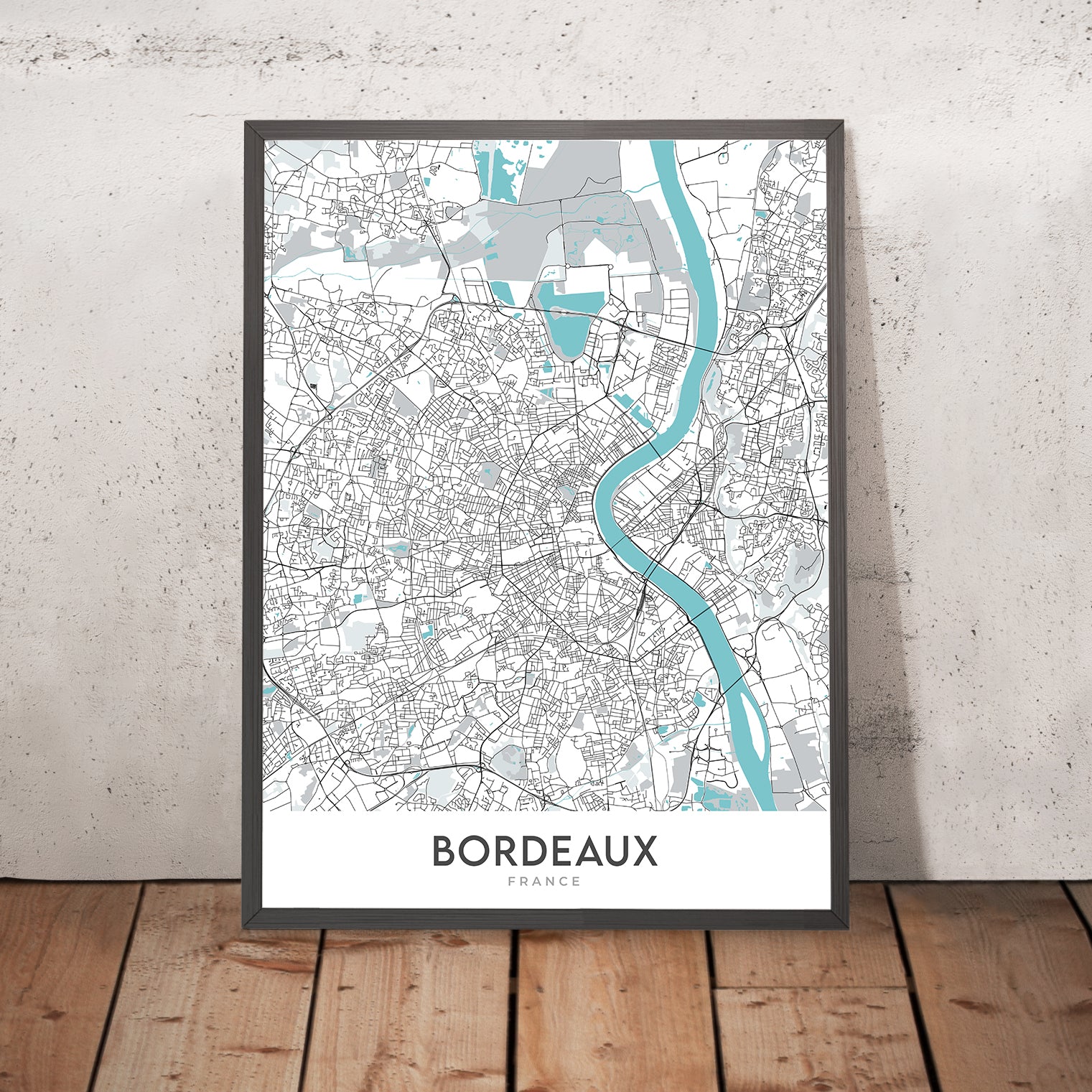 Modern City Map of Bordeaux, France: Saint-Pierre, Cathédrale Saint-An ...