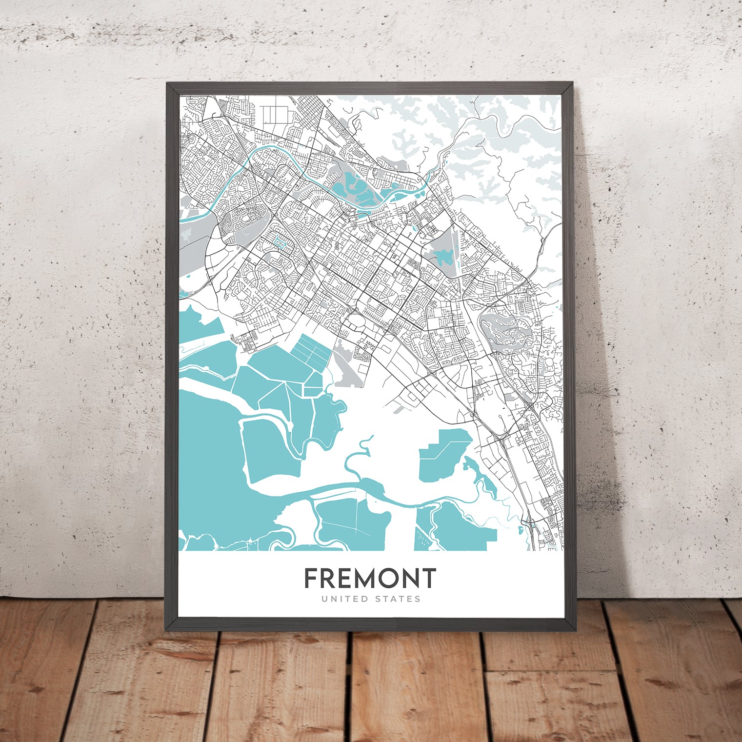 Modern City Map of Fremont, CA: Ardenwood, Mission San Jose, Niles Can ...