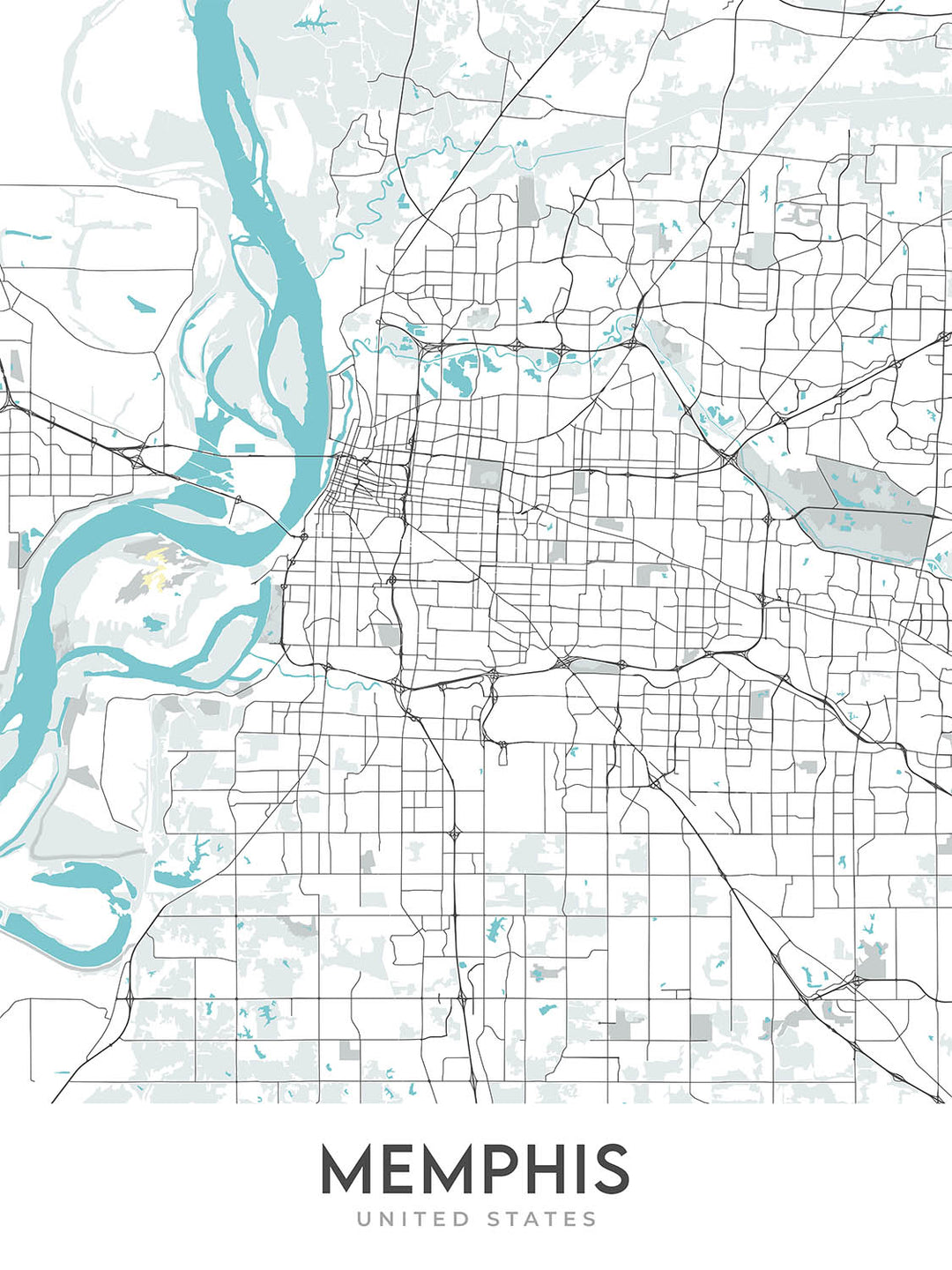 Memphis Tennessee State Map