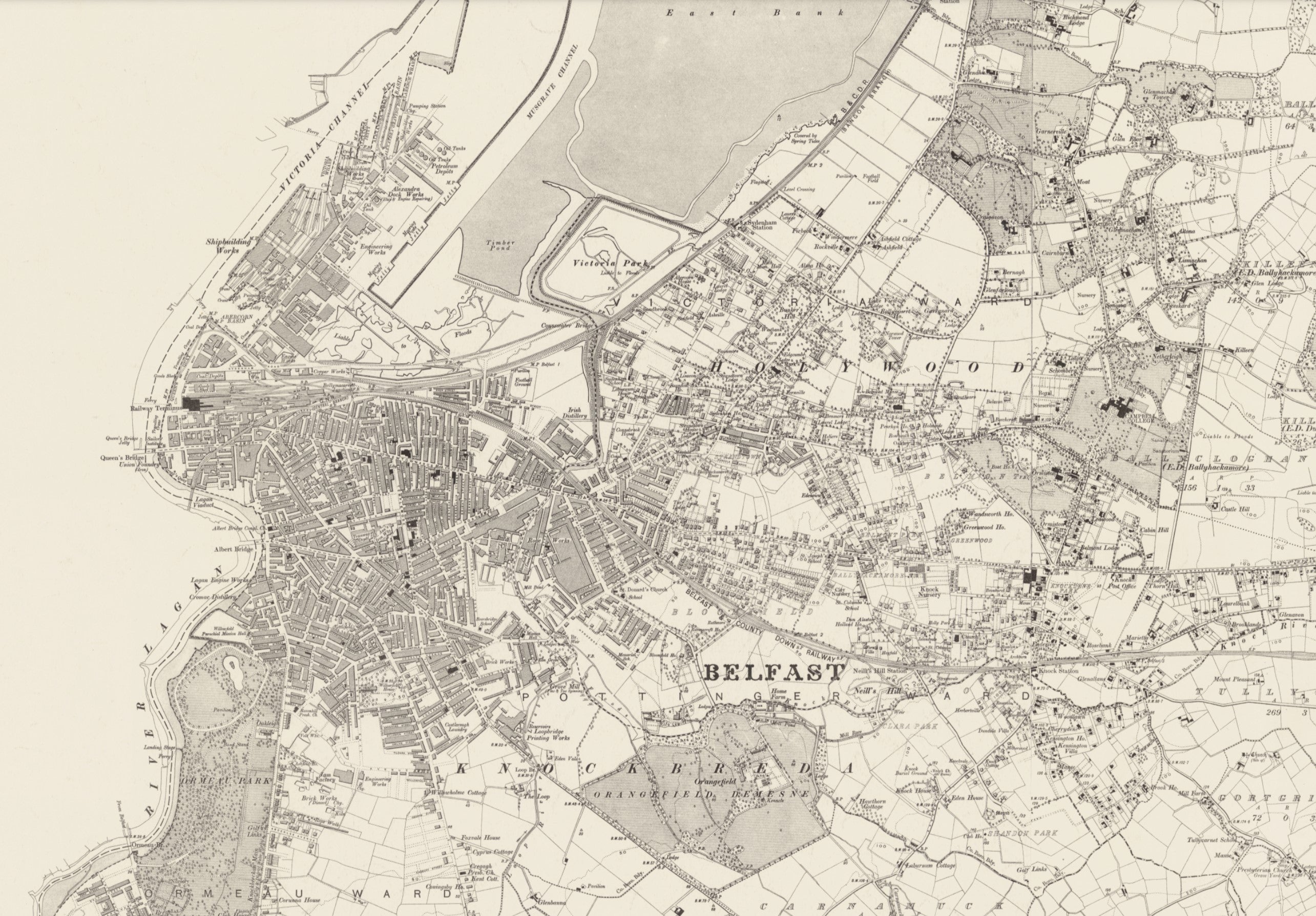 Personalised Old Map of Belfast – The Unique Maps Co.