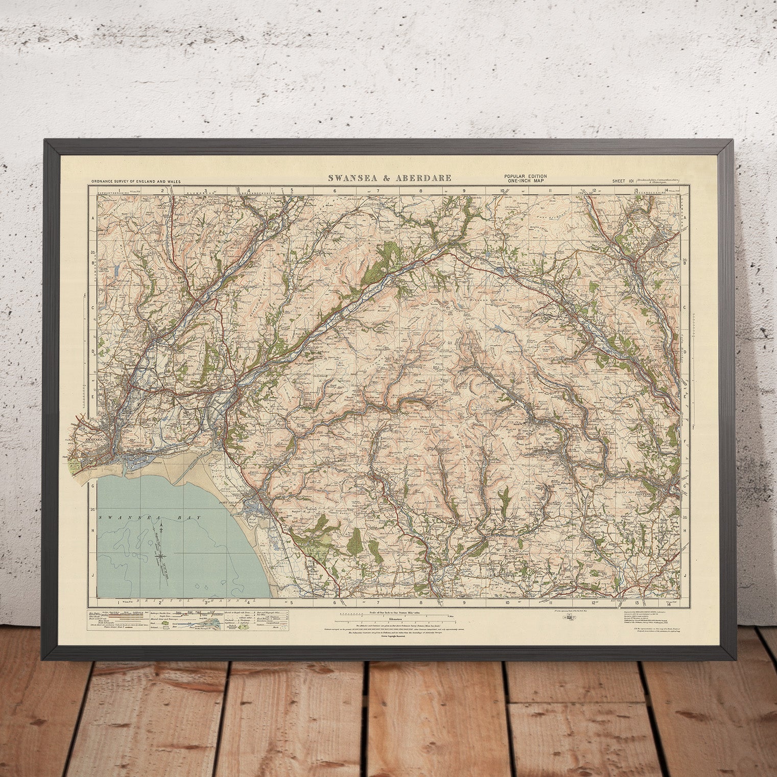 Old Ordnance Survey Map, Sheet 101 - Swansea & Aberdare, 1925: Merthyr ...