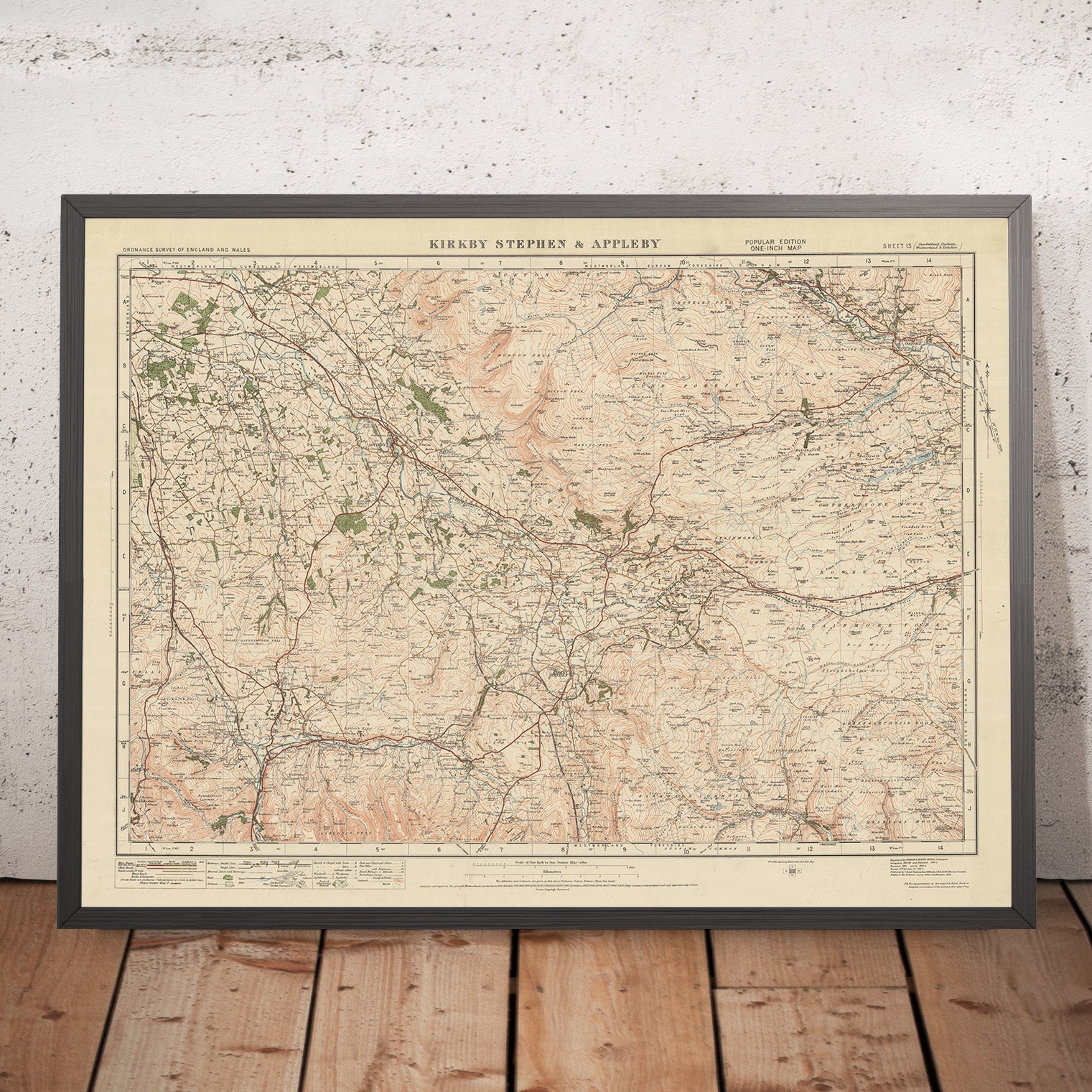 Old Ordnance Survey Map, Sheet 13 - Kirkby Stephen & Appleby, 1925: Br ...