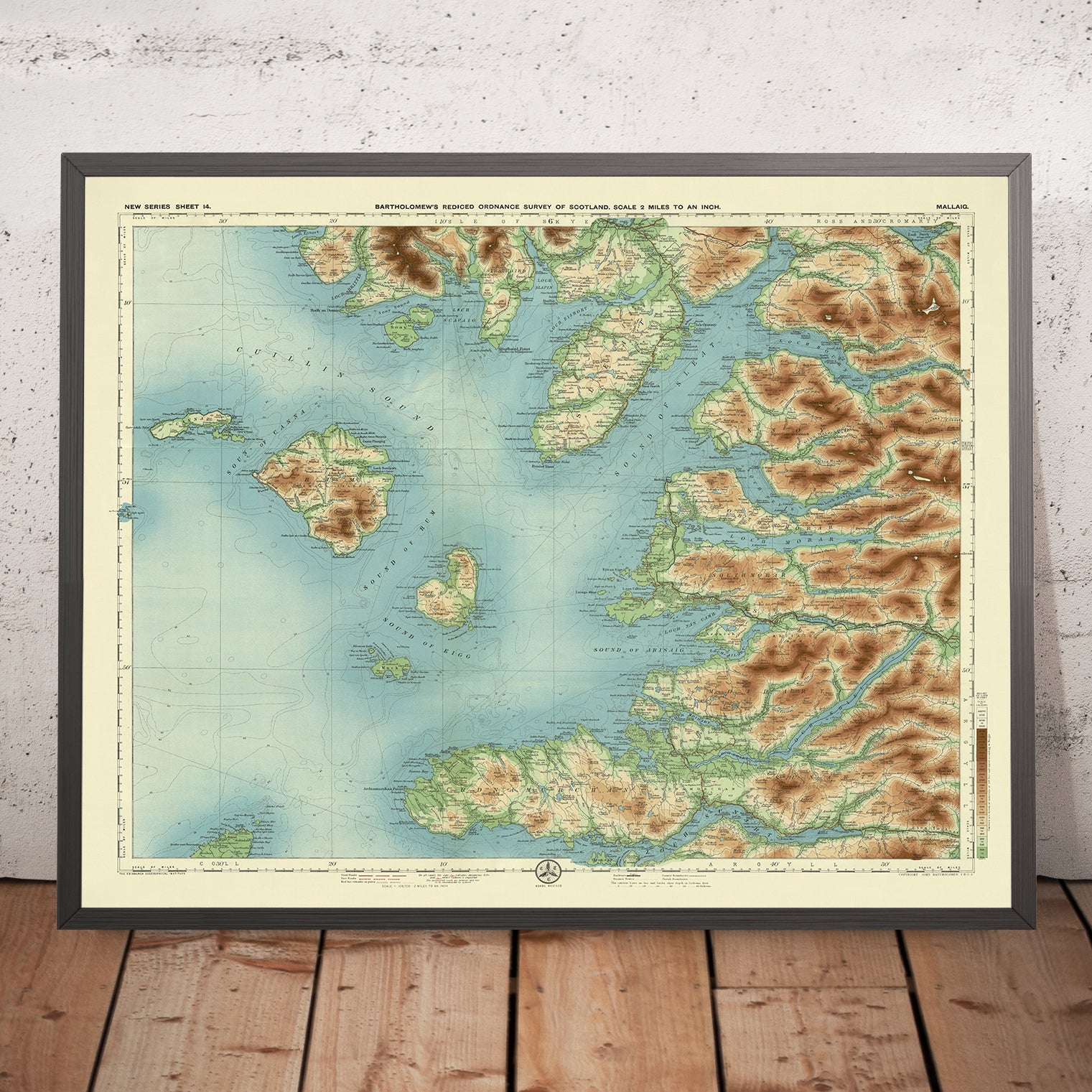 Old OS Map of Mallaig, Inverness-shire by Bartholomew, 1901: Isle of S ...