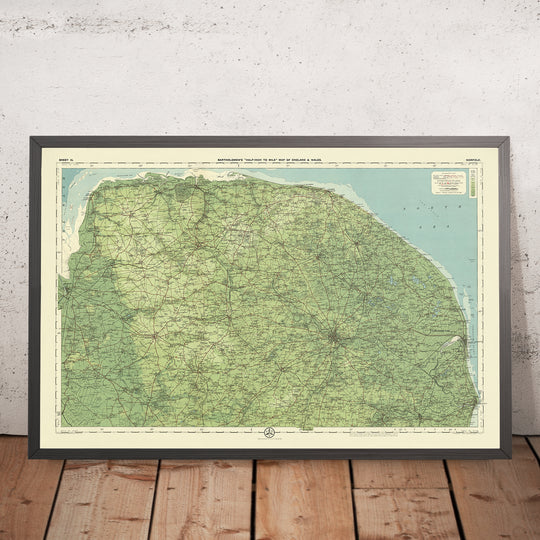 Old OS Map of Norfolk by Bartholomew, 1901: Norwich, Great Yarmouth, T ...