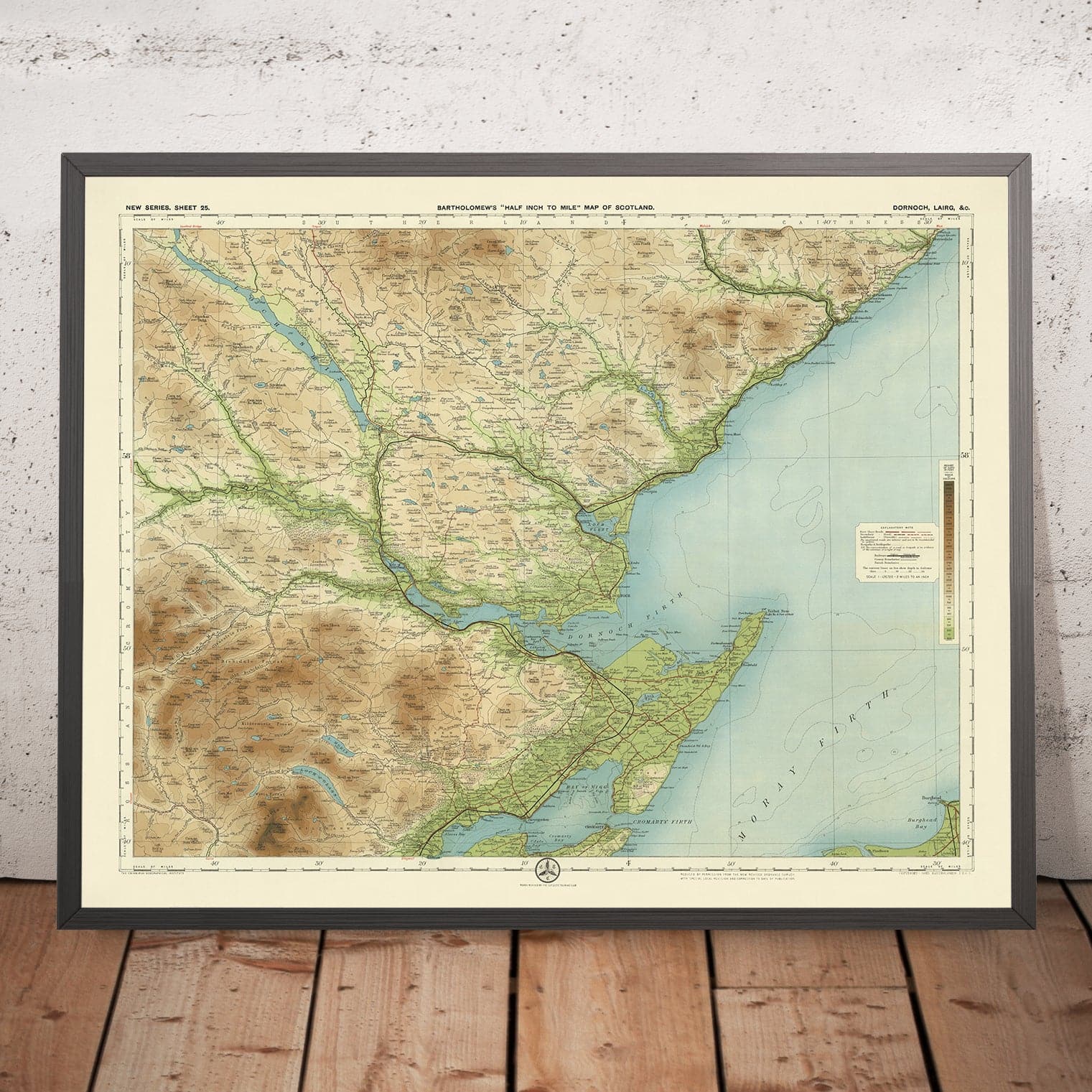 Old OS Map of Dornoch, Lairg, Sutherland by Bartholomew, 1901: Loch Sh ...