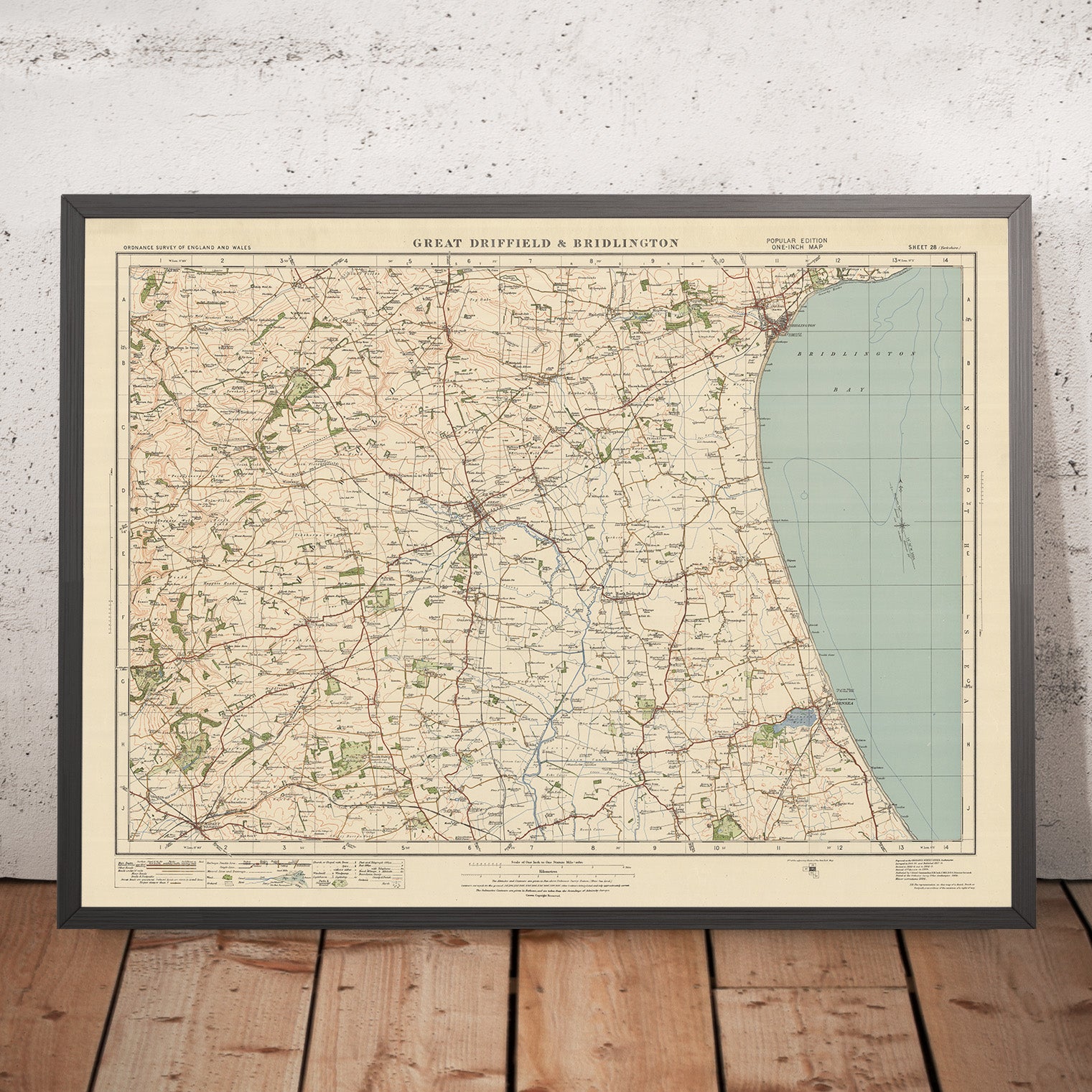 Old Ordnance Survey Map, Sheet 28 - Gt Driffield & Bridlington, 1925 ...
