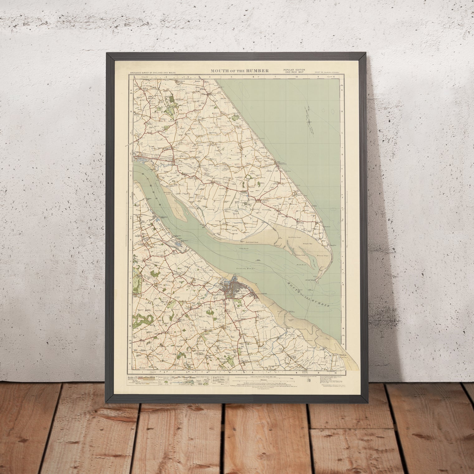 Old Ordnance Survey Map, Sheet 34 - Mouth of the Humber, 1925: Grimsby ...
