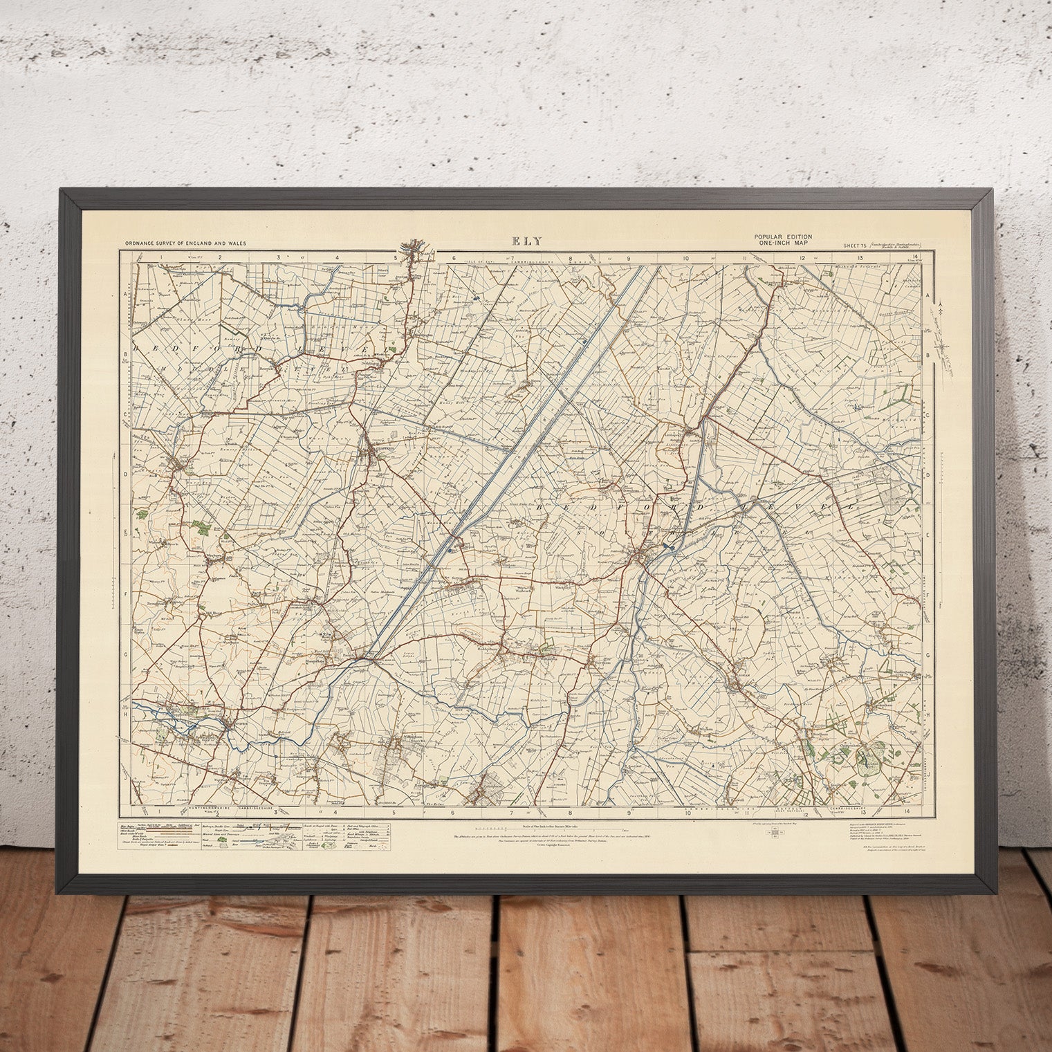 Old Ordnance Survey Map, Sheet 75 - Ely, 1925: Soham, Ramsey, St Ives ...