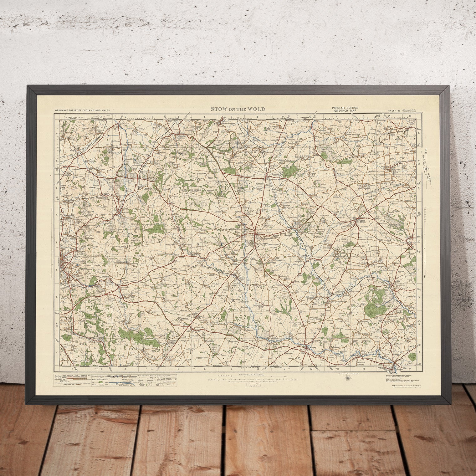 Old Ordnance Survey Map, Sheet 93 - Stow on the Wold, 1925: Moreton-in ...
