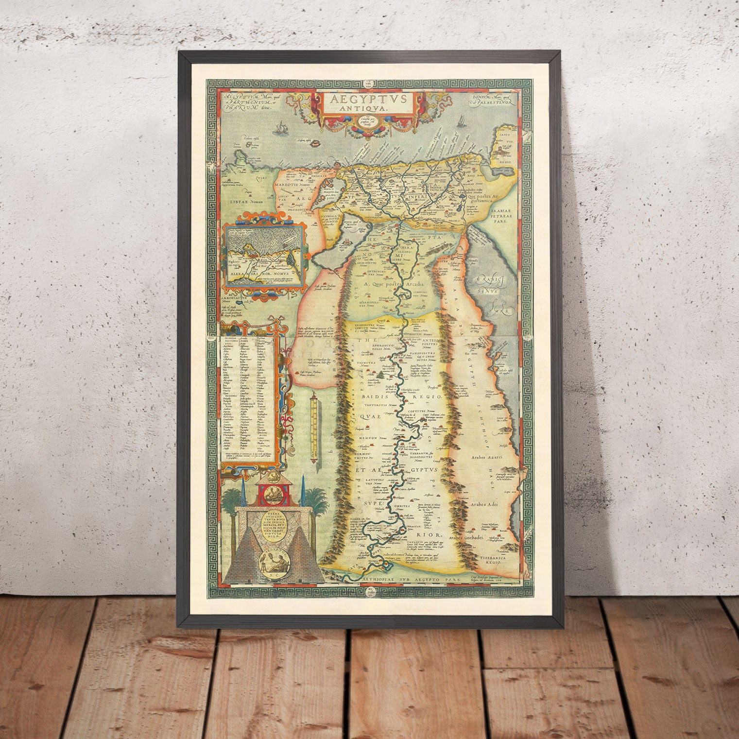 Old Map of Ancient Egypt by Abraham Ortelius in 1584 - River Nile, Ale ...