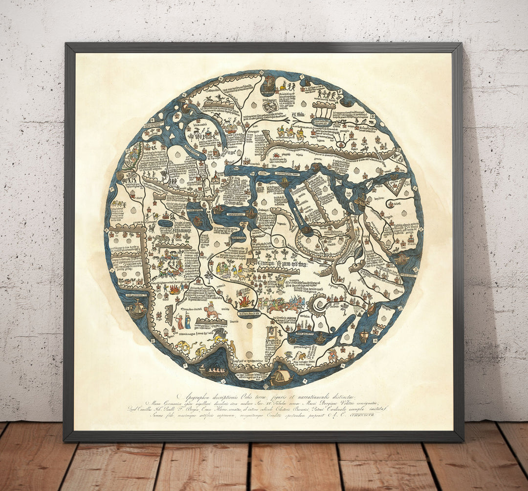 Old Borgia Mappa Mundi, 1450 - Ancient World Atlas - Europe, Middle Ea ...