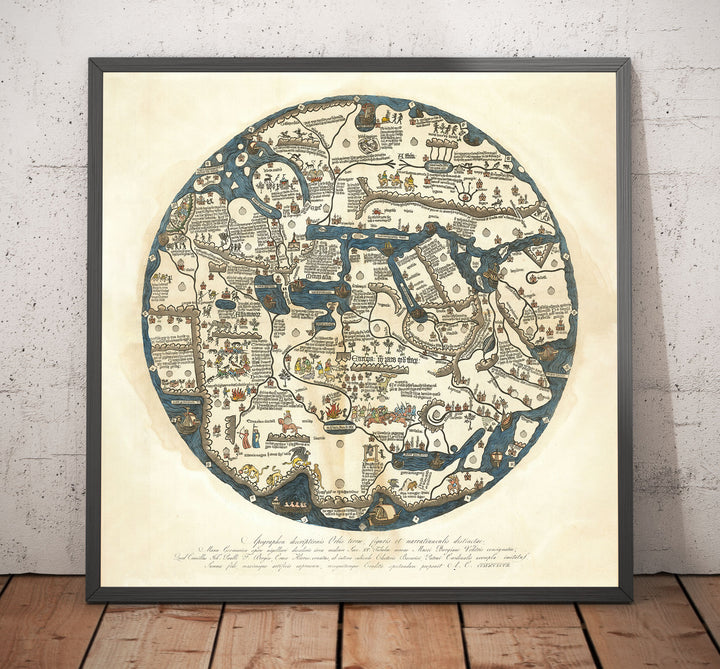 Old Borgia Mappa Mundi, 1450 - Ancient World Atlas - Europe, Middle Ea ...