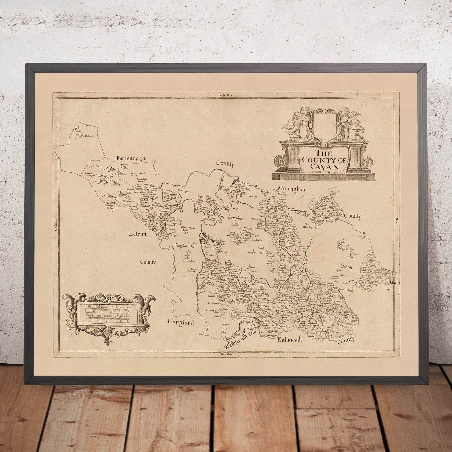 Old Map of County Cavan by Petty, 1685: Cavan, Belturbet, Killeshandra ...