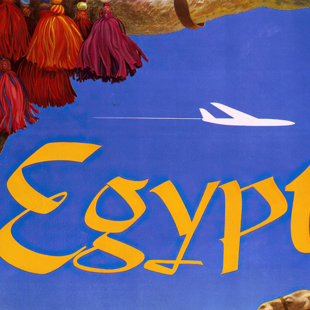 Egypt Travel Poster: Fly TWA by David Klein, 1960 – The Unique Maps Co.