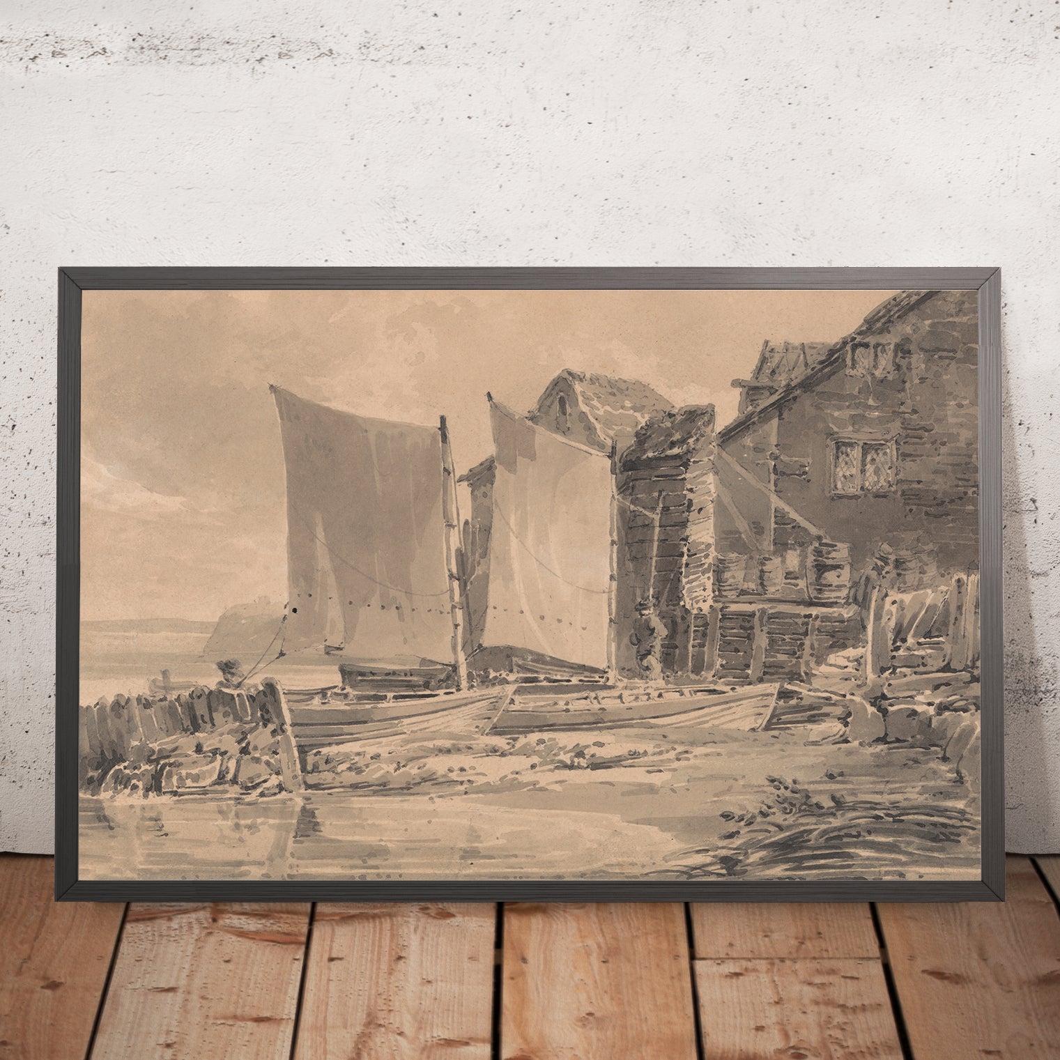 Fisherman’s Cottage, Dover by Turner, 1790 – The Unique Maps Co.