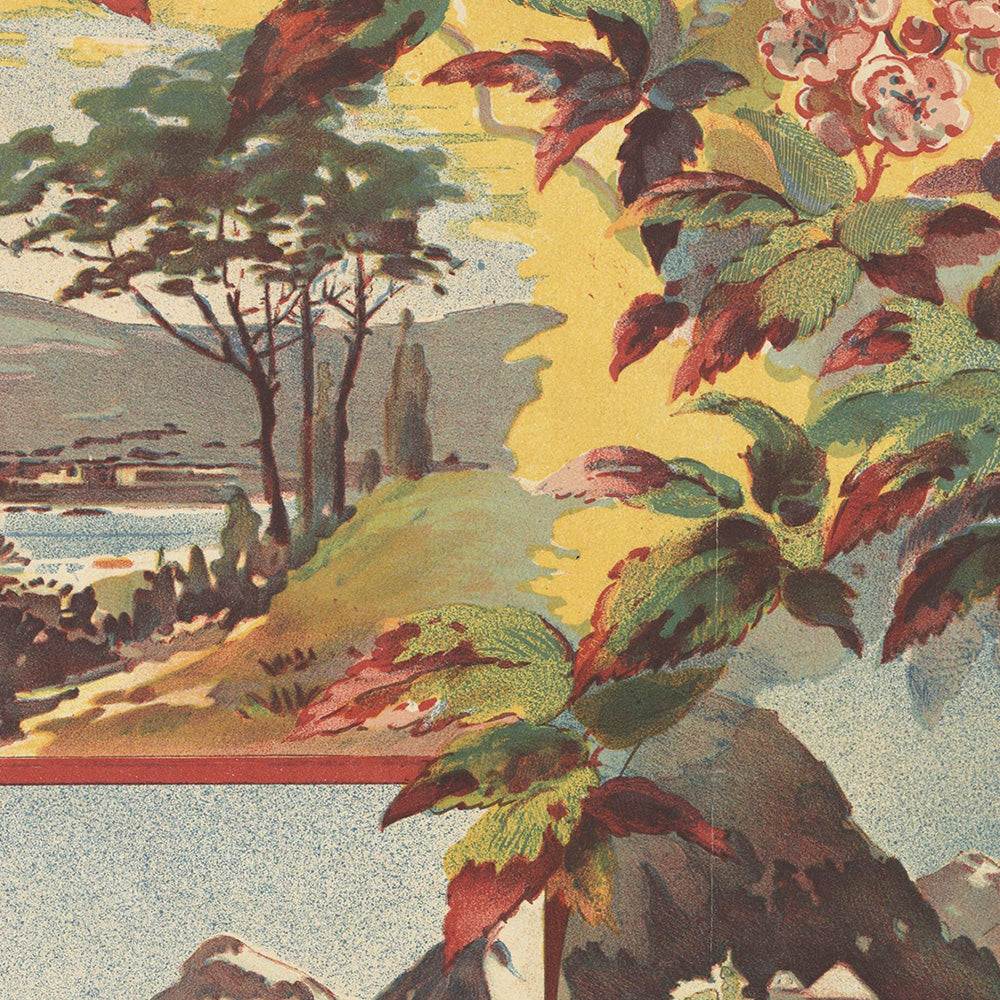 Pyrenees & Bay of Biscay Travel Poster: Chemins de fer de Paris à Orlé ...