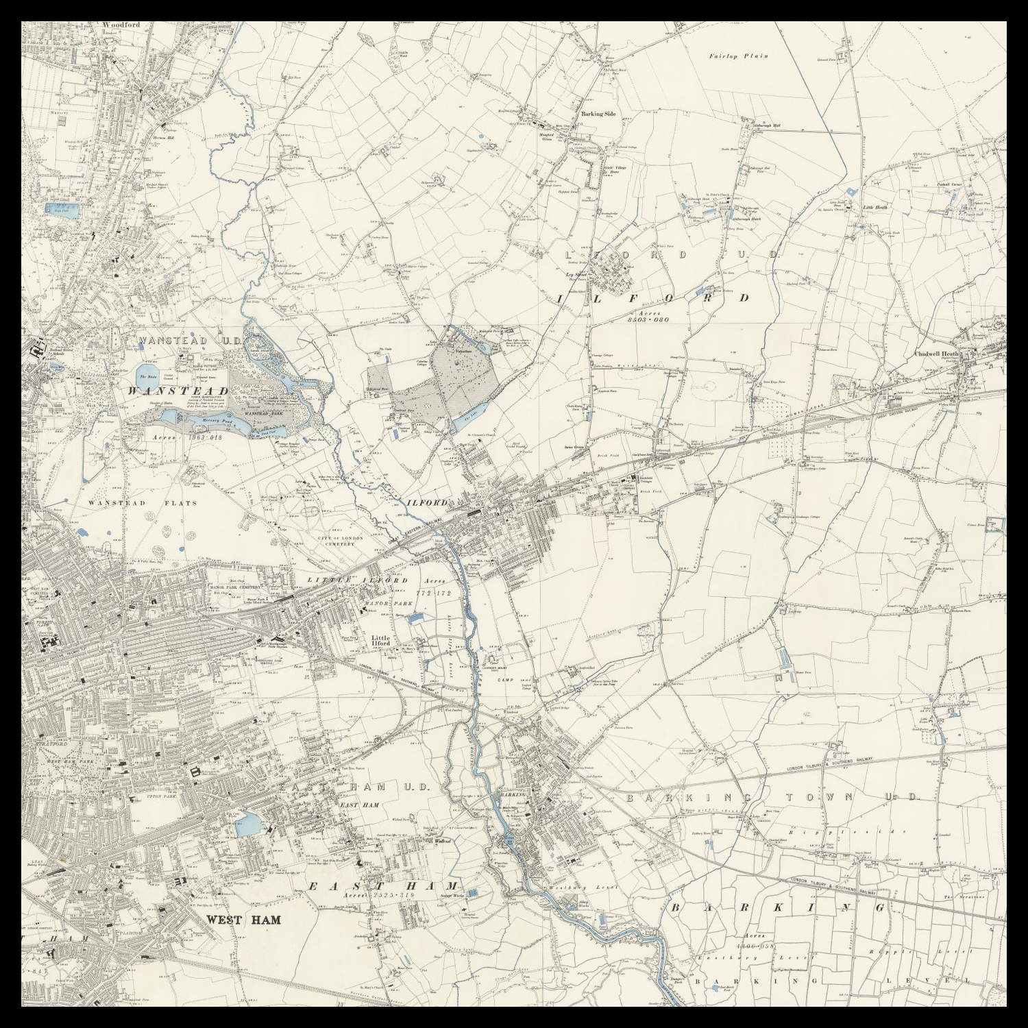 Personalised Old Map of Redbridge – The Unique Maps Co.