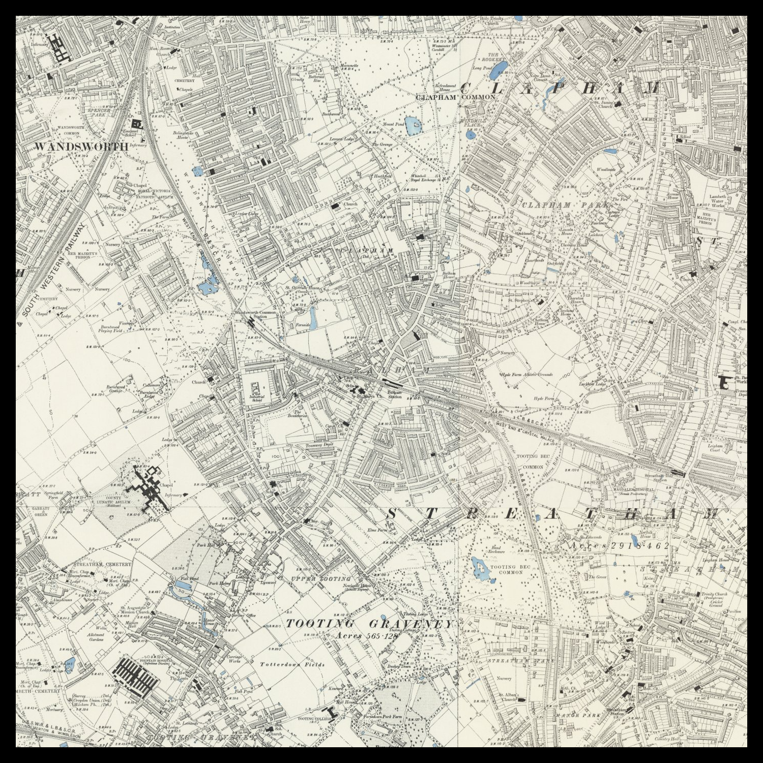 Personalised Old Map of Balham – The Unique Maps Co.