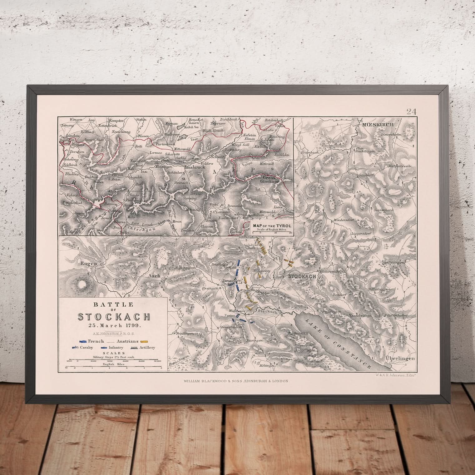 Battle of Stockach by AK Johnston, 1799: French Revolutionary War – The ...
