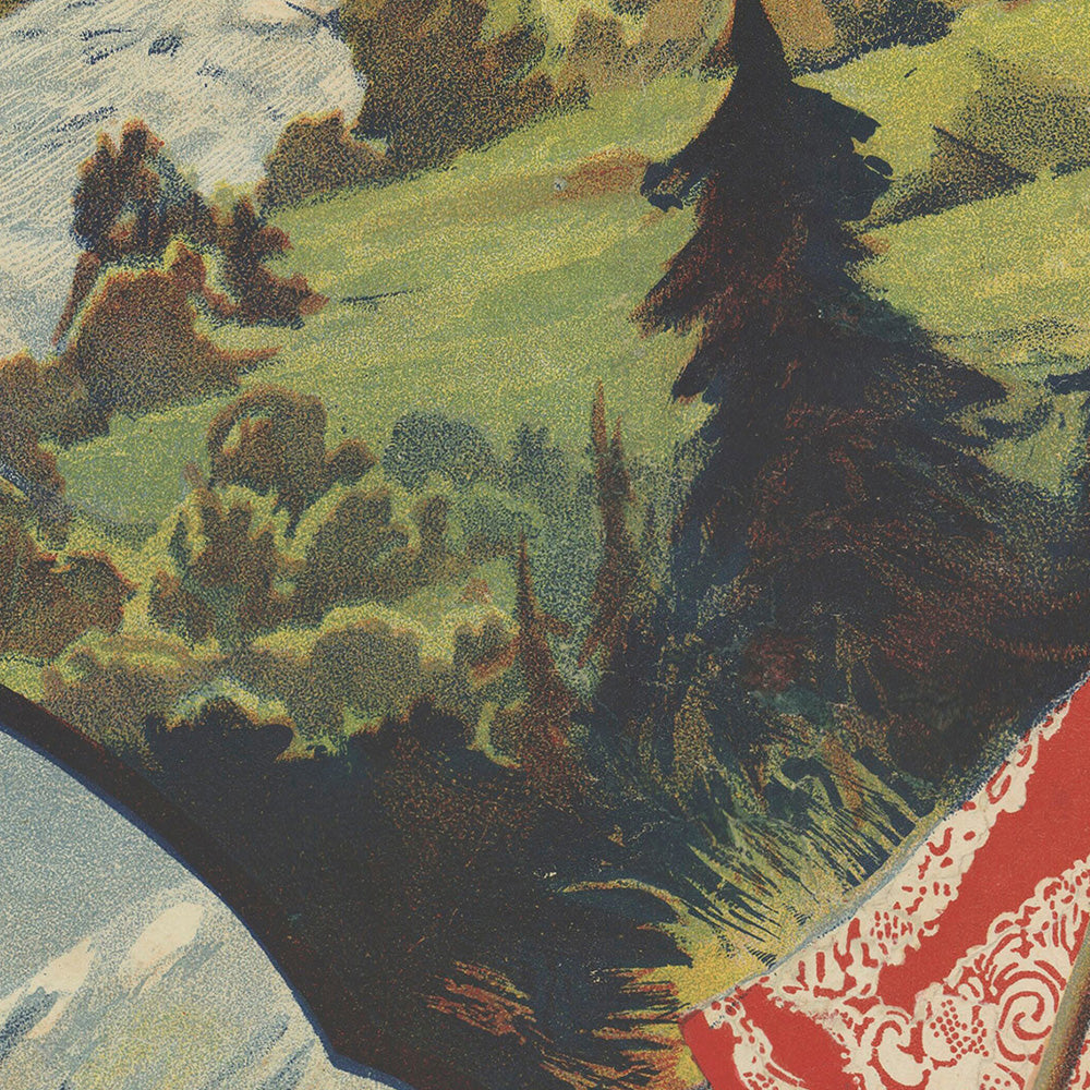 Cauterets Travel Poster: Thermes de Cauterets by M. Pallandre, 1900 ...