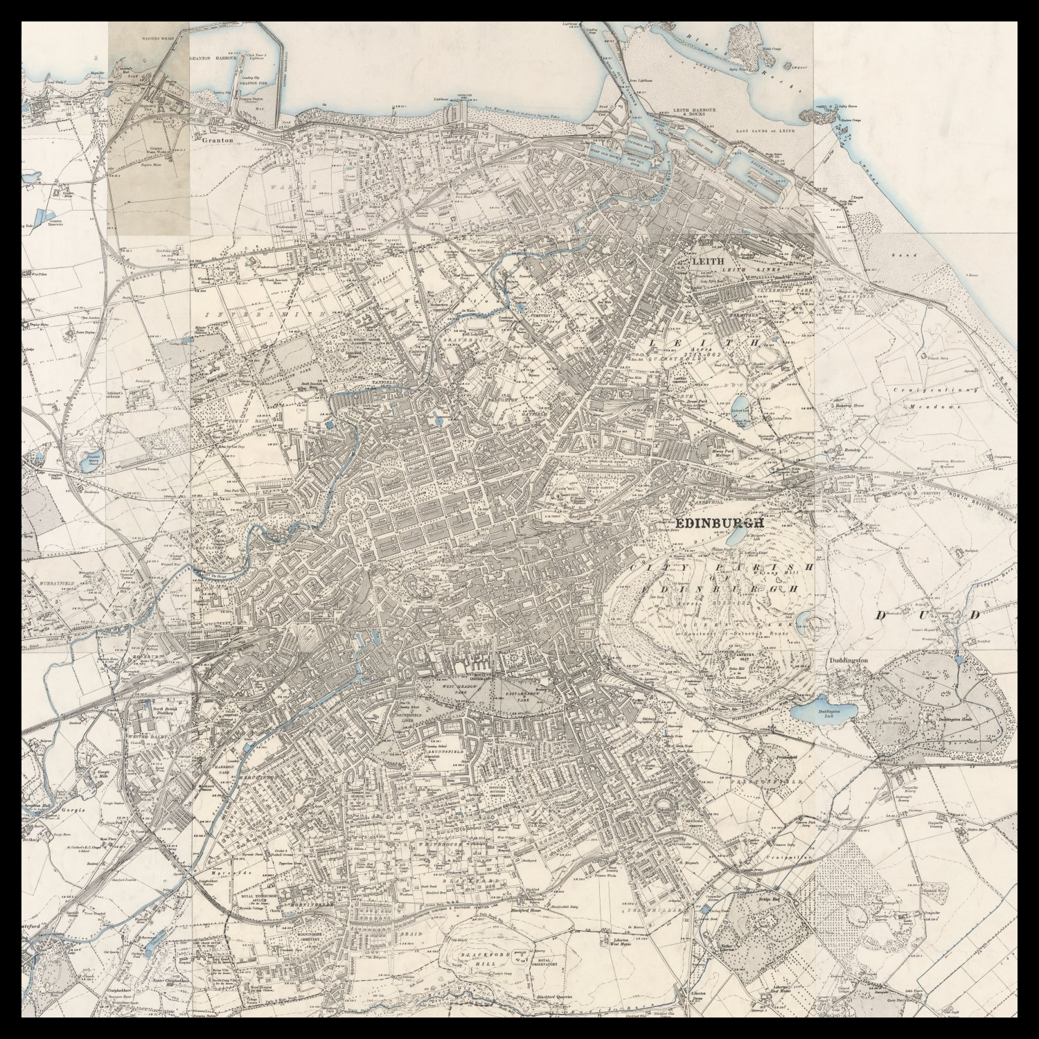Personalised Old Map of Edinburgh – The Unique Maps Co.