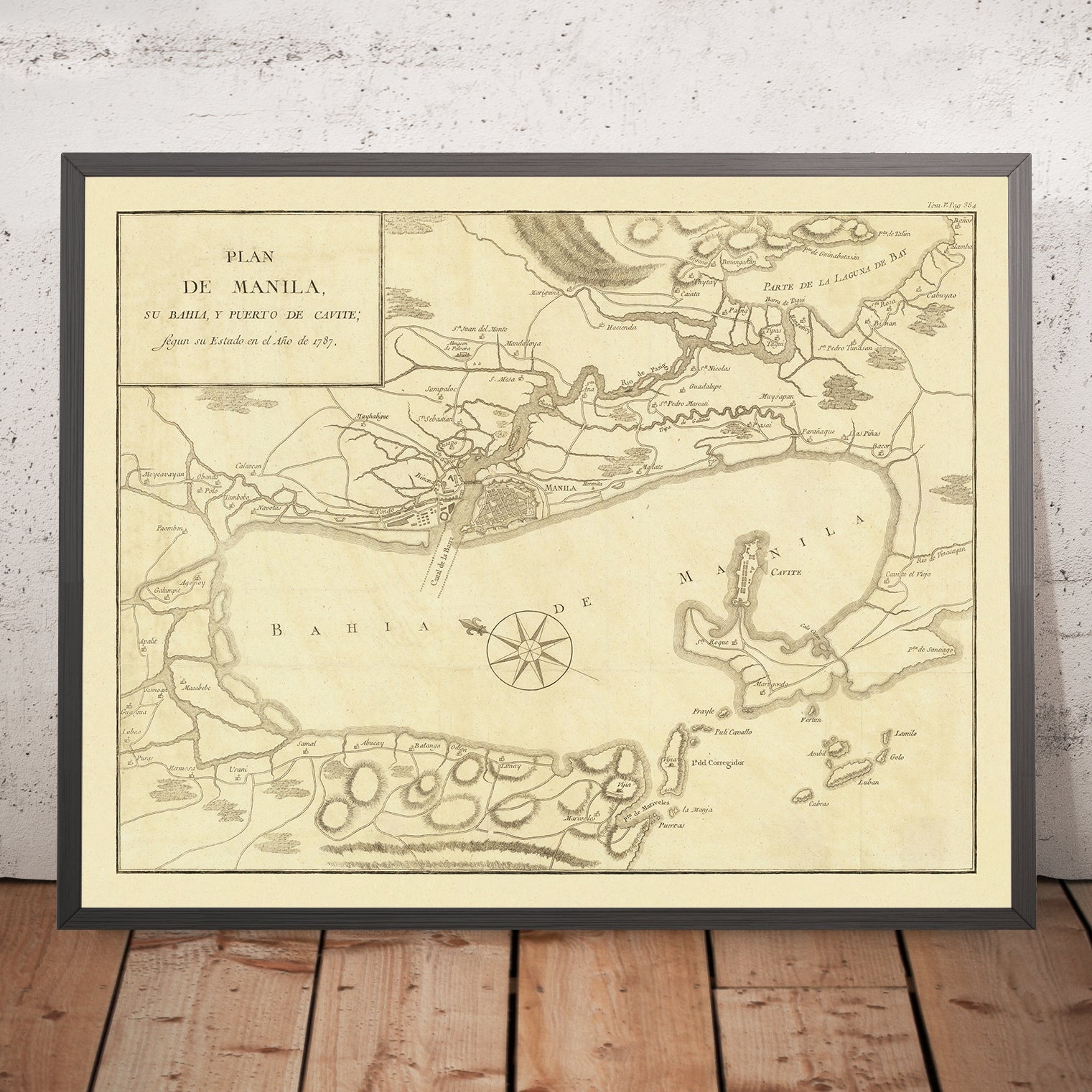 Old Map of the Bay of Manila by Gongora, 1790: Cavite, Laguna de Bay ...
