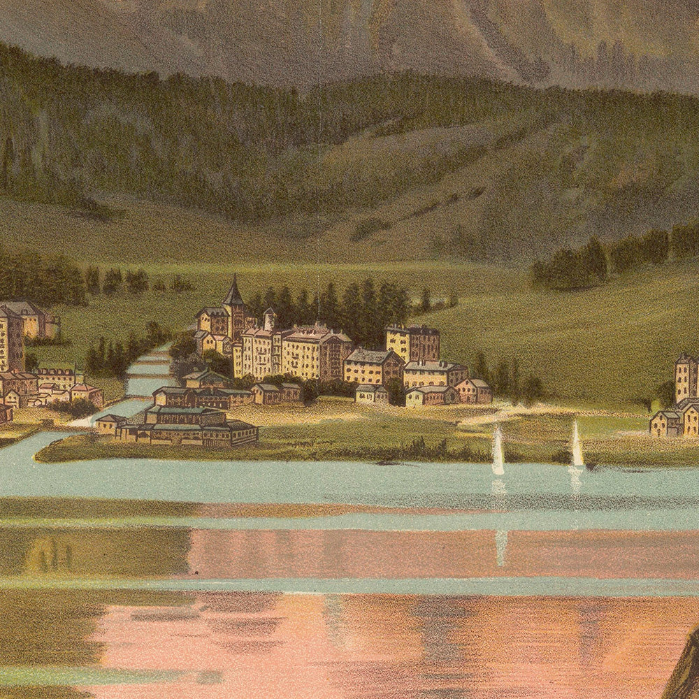 Haute Engadine, Switzerland Travel Poster: Chemins de fer de l’Est by ...