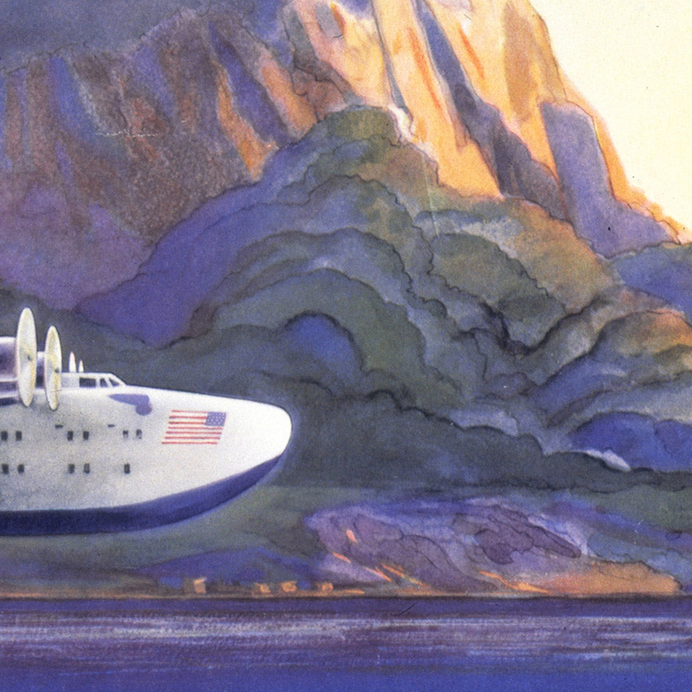 South Pacific Travel Poster: Fly to South Sea Isles by Paul George Law ...