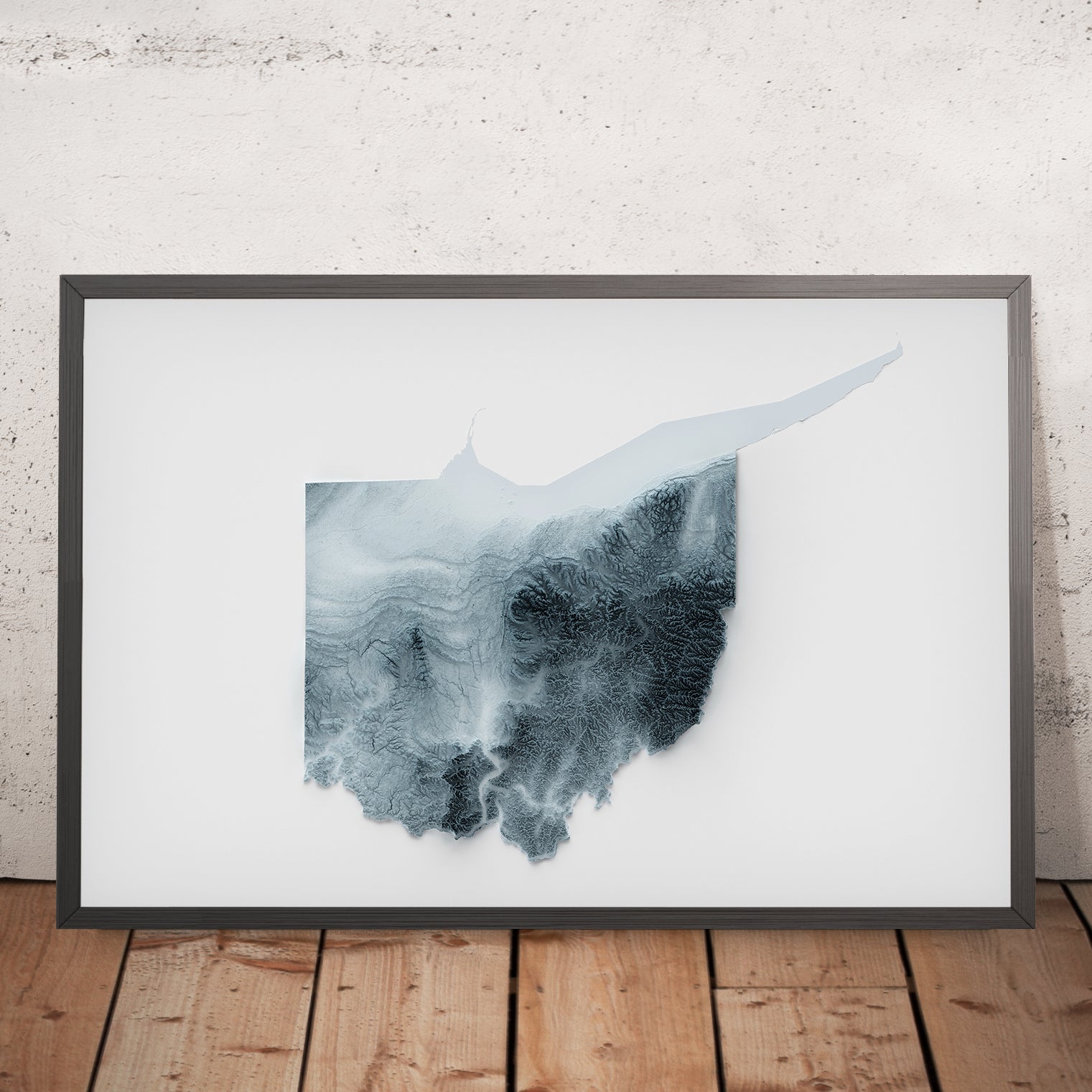 Ohio Topographic 3D Relief Map – The Unique Maps Co.