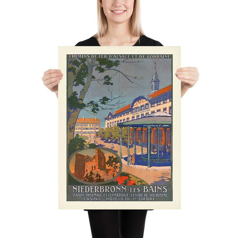 Niederbronn-les-Bains Travel Poster: Chemins de fer d’Alsace et de Lor ...