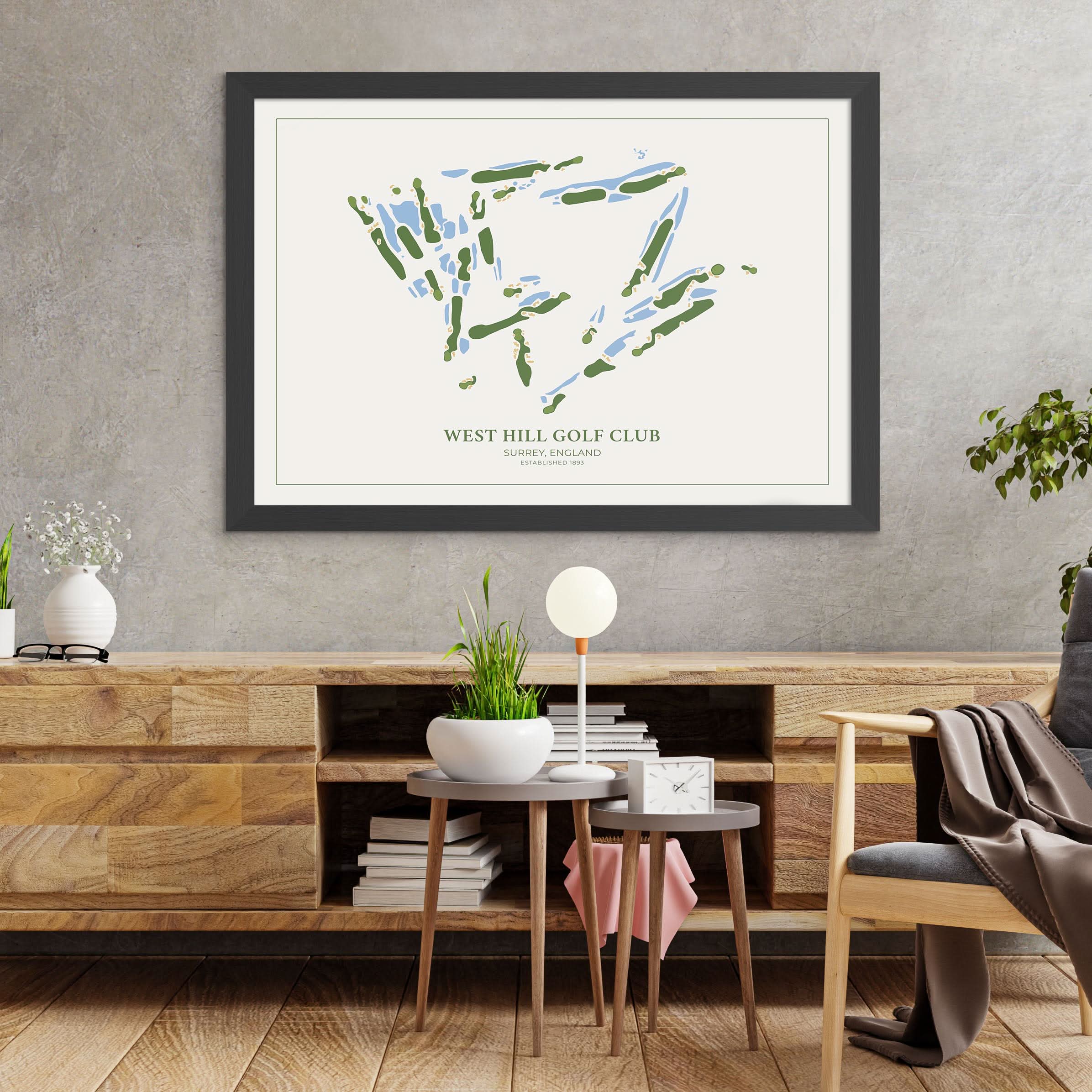 Personalised Golf Course Map: Made By Hand, Any Golf Course in the Wor ...