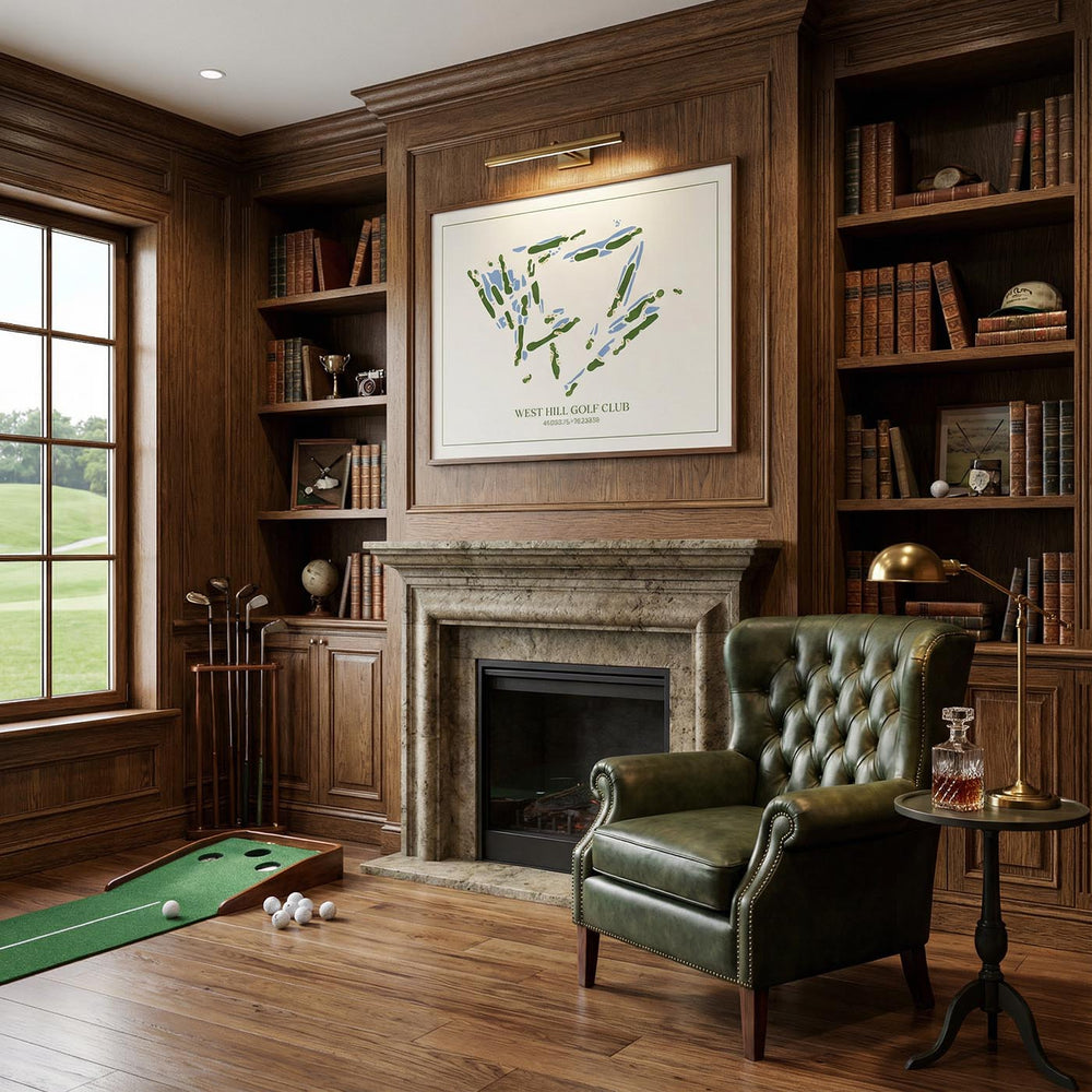 Personalised Golf Course Map: Made By Hand, Any Golf Course in the Wor ...