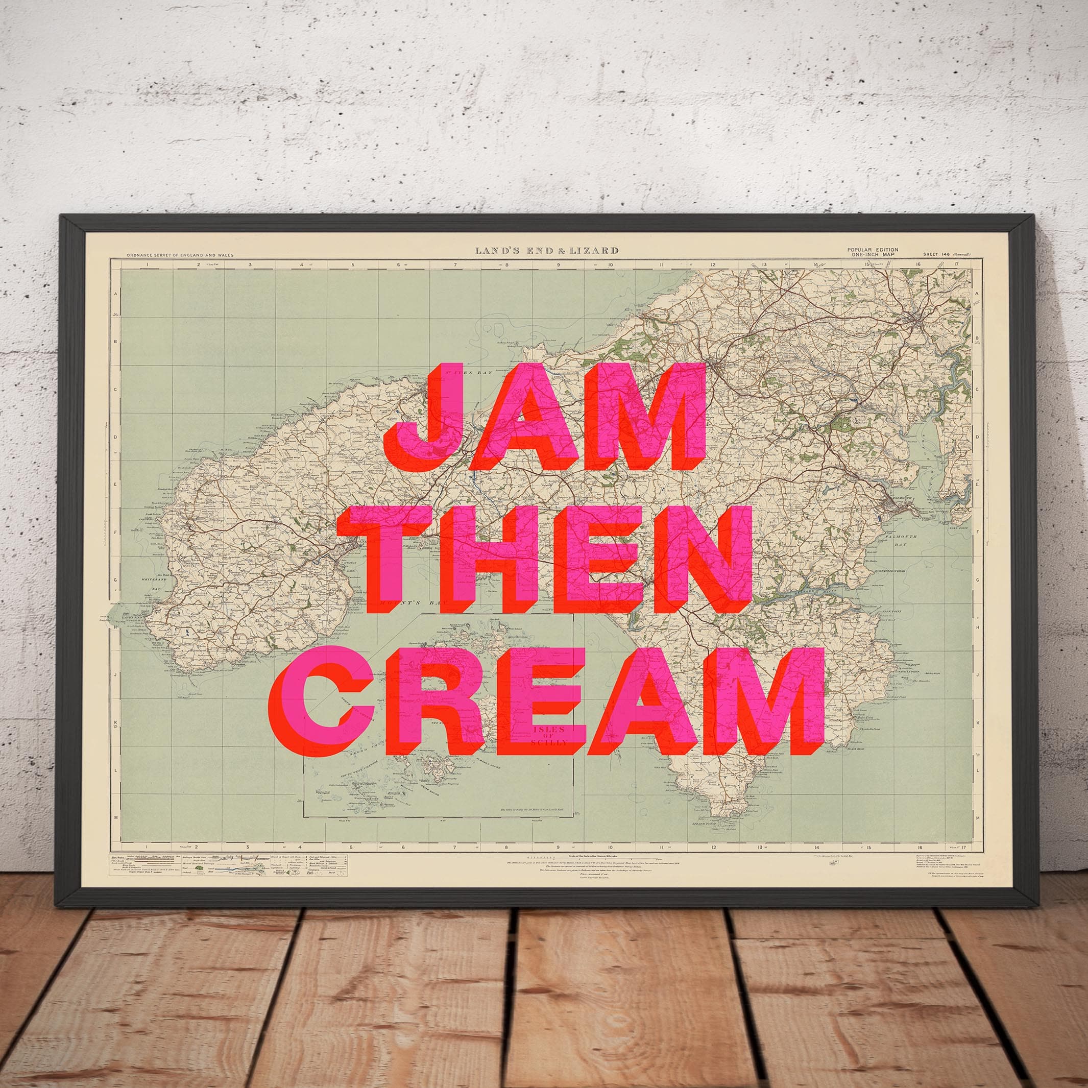 Personalised Pop Art Map: Screenprint Style Word Art – The Unique Maps Co.