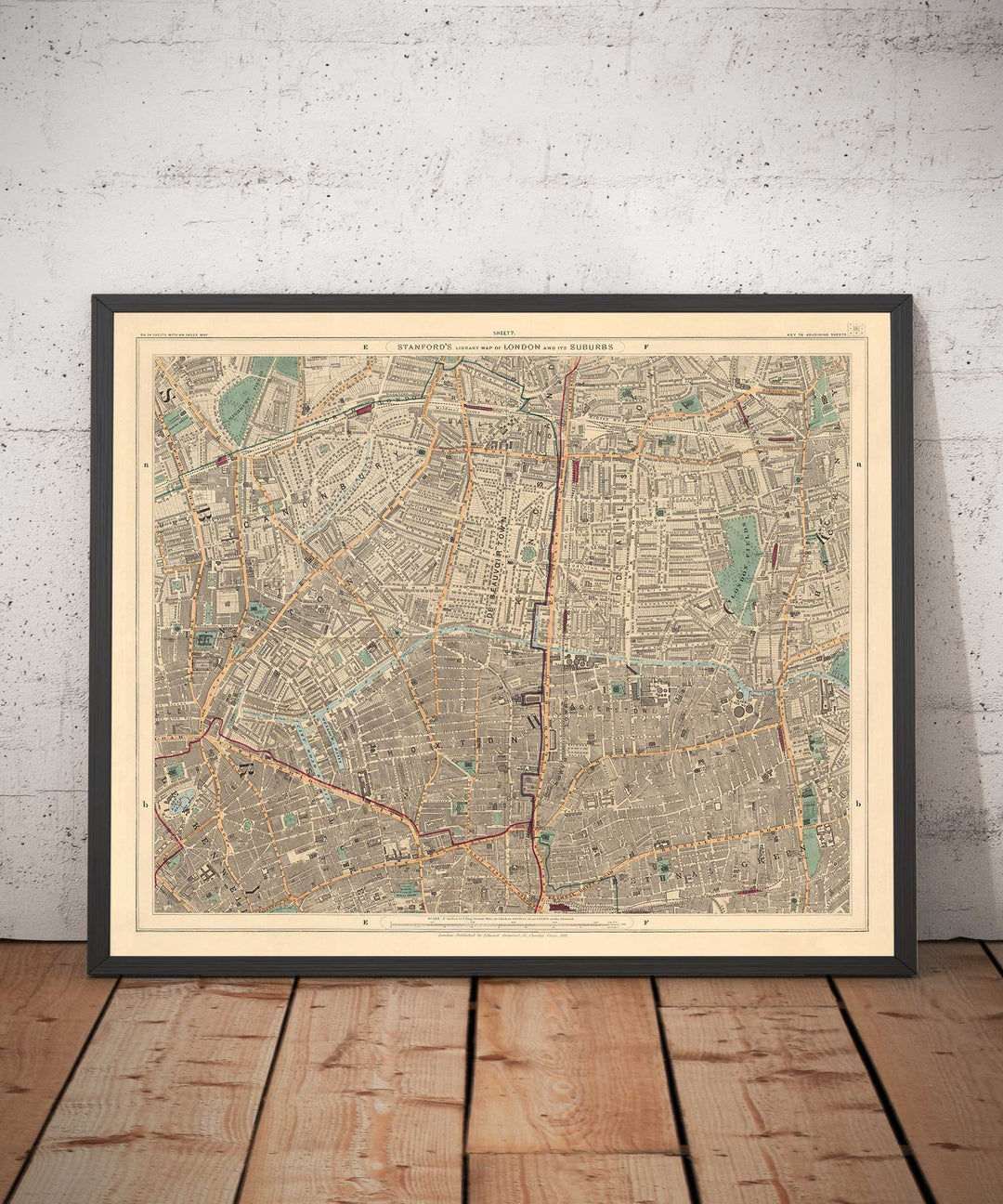 Old Colour Map of East London, 1891 - Hoxton, Haggerston, Dalston ...