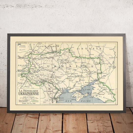 Rare First Map of the Ukraine Republic, 1919: Paris Peace Conference ...