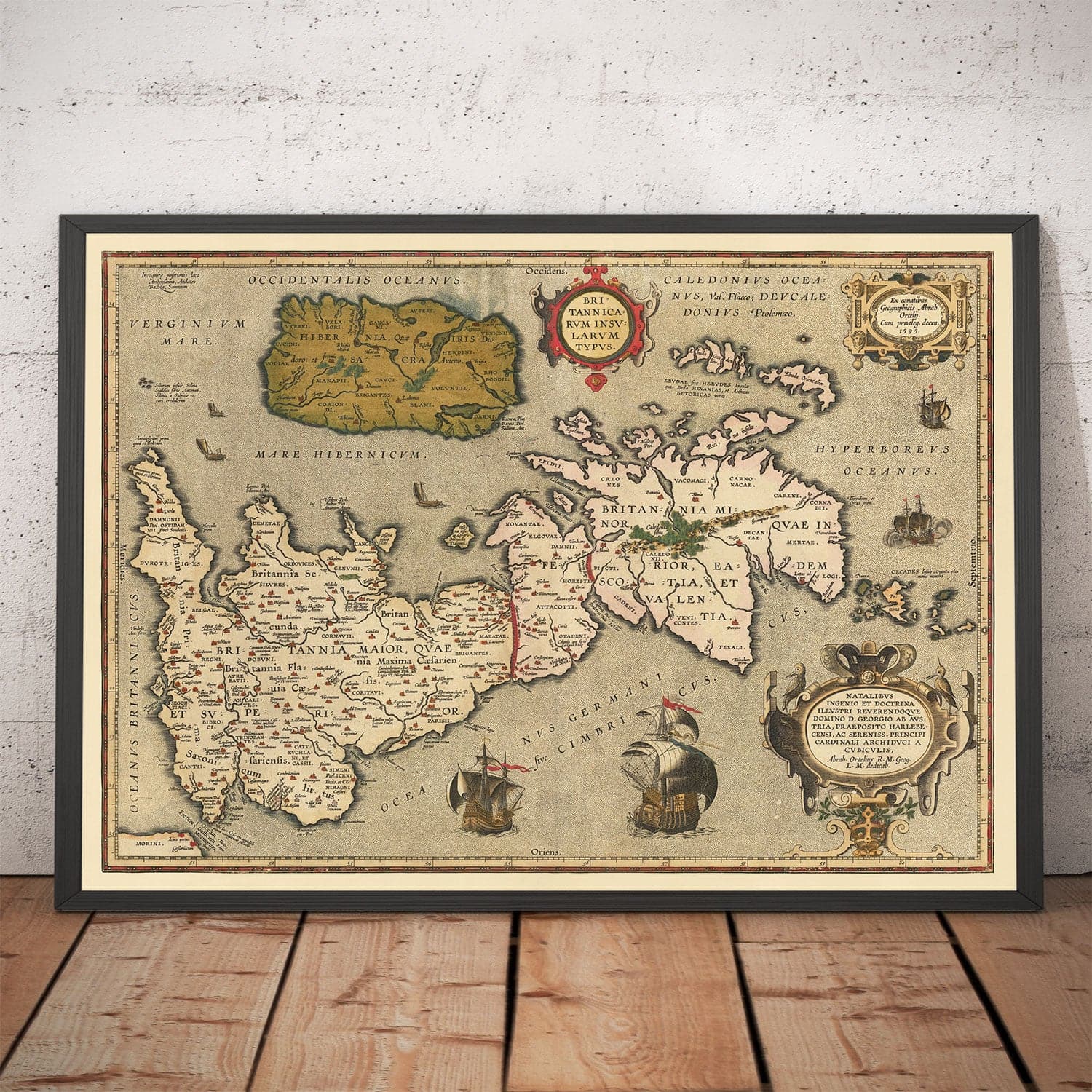 Old Map of British Isles by Abraham Ortelius, 1595 - England, Ireland ...