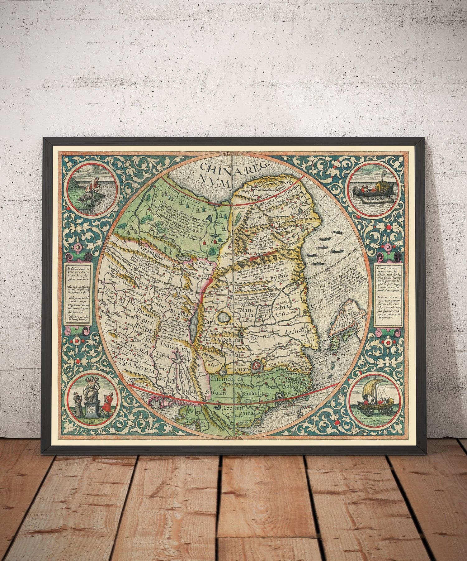 Rarest Old Map of China, 1593 by Cornelis de Jode - First European Cha ...