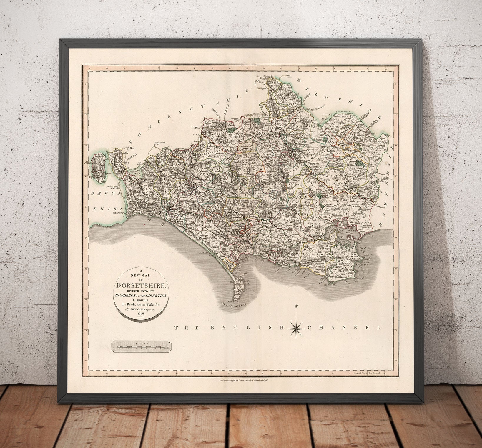Old Map of Dorset in 1806 by John Cary - Dorchester, Poole, Weymouth ...