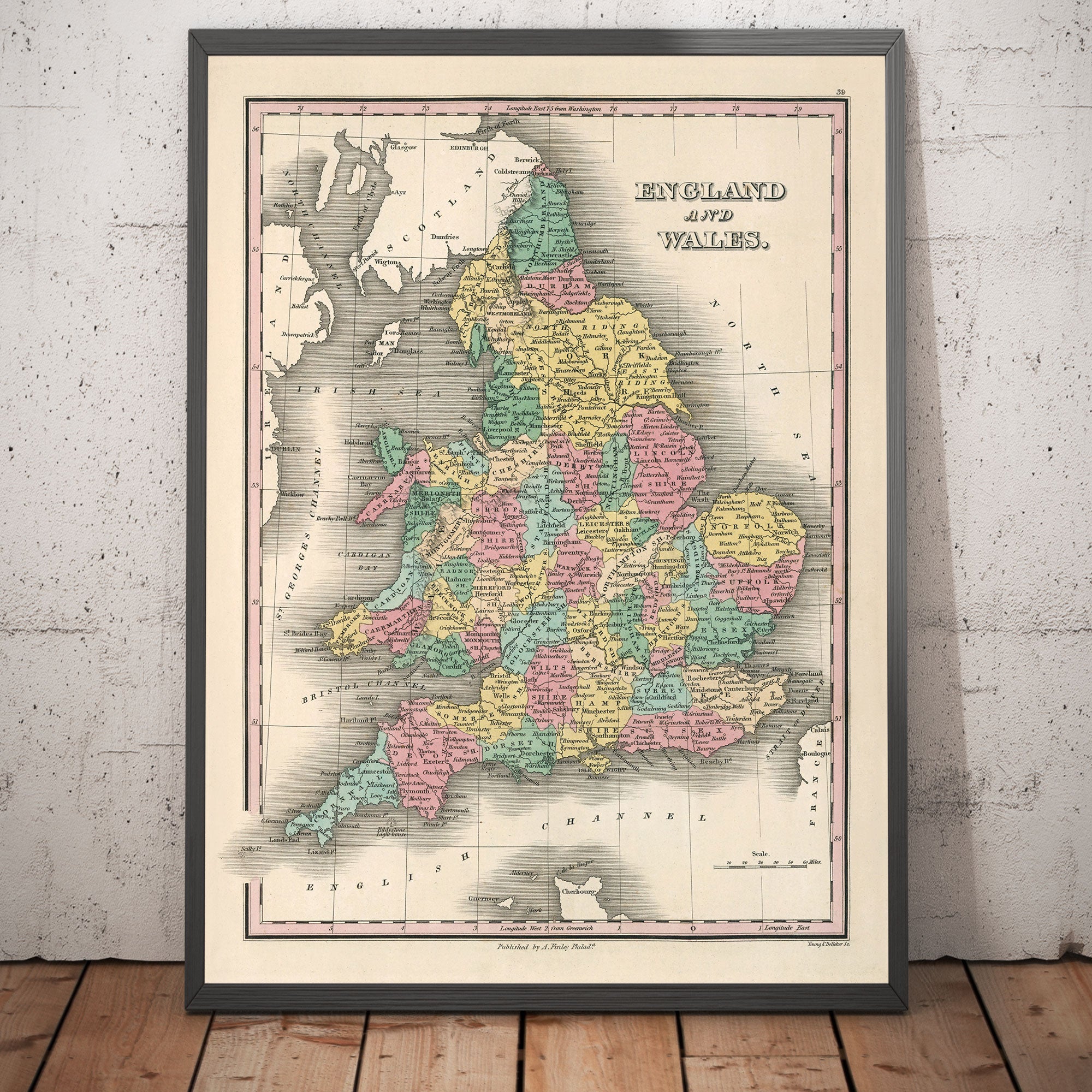 Old Map of Counties in England & Wales, 1827 - Historic County Map - W ...