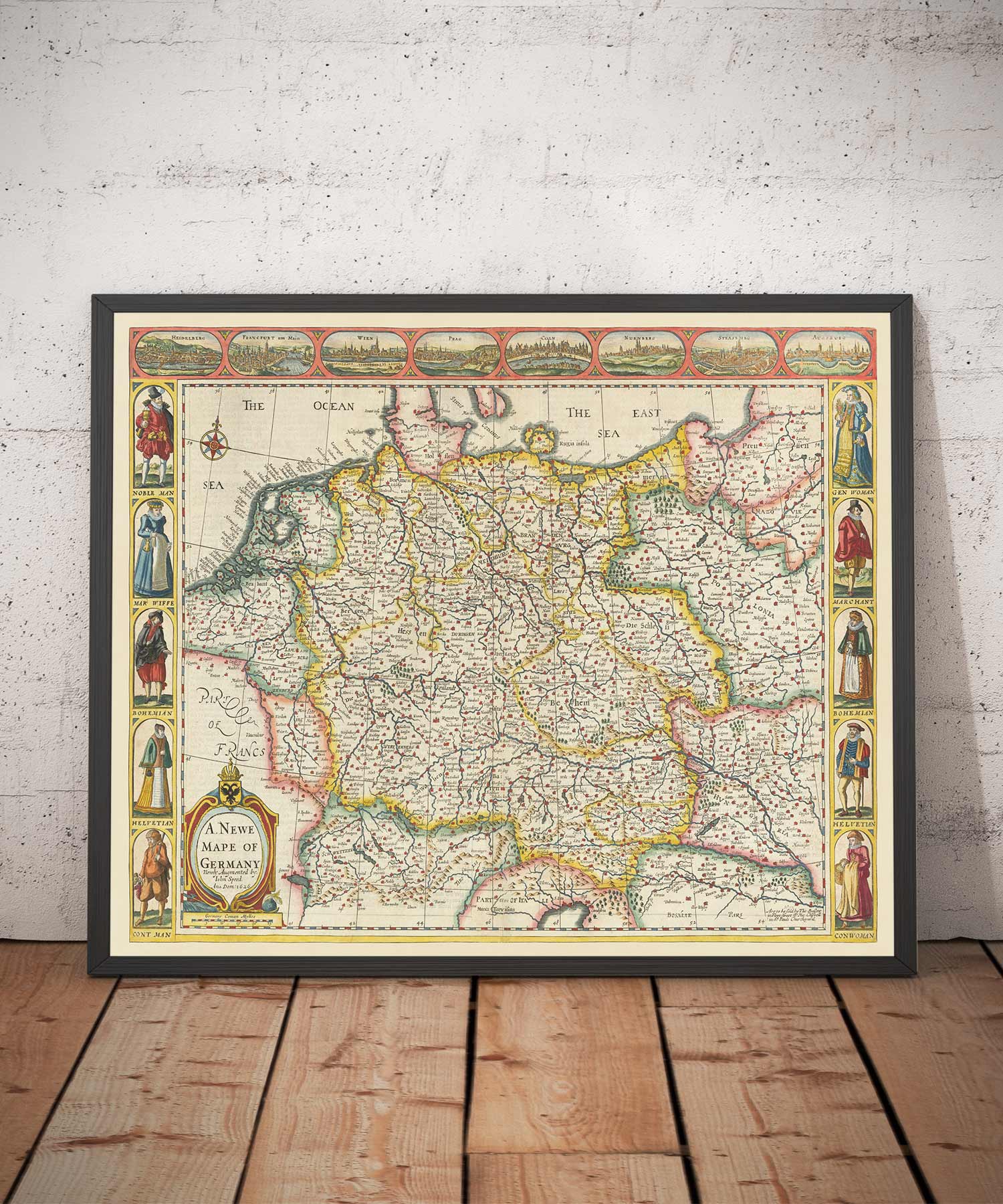 Old Map of Germany by John Speed, 1627 - Holy Roman Empire, German Emp ...