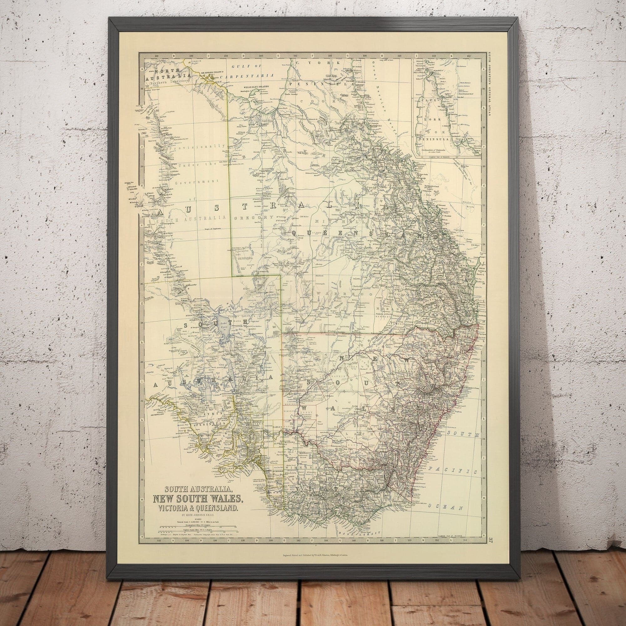 Old Map of Eastern Australia, 1879 - British Colonies of NSW, Victoria ...