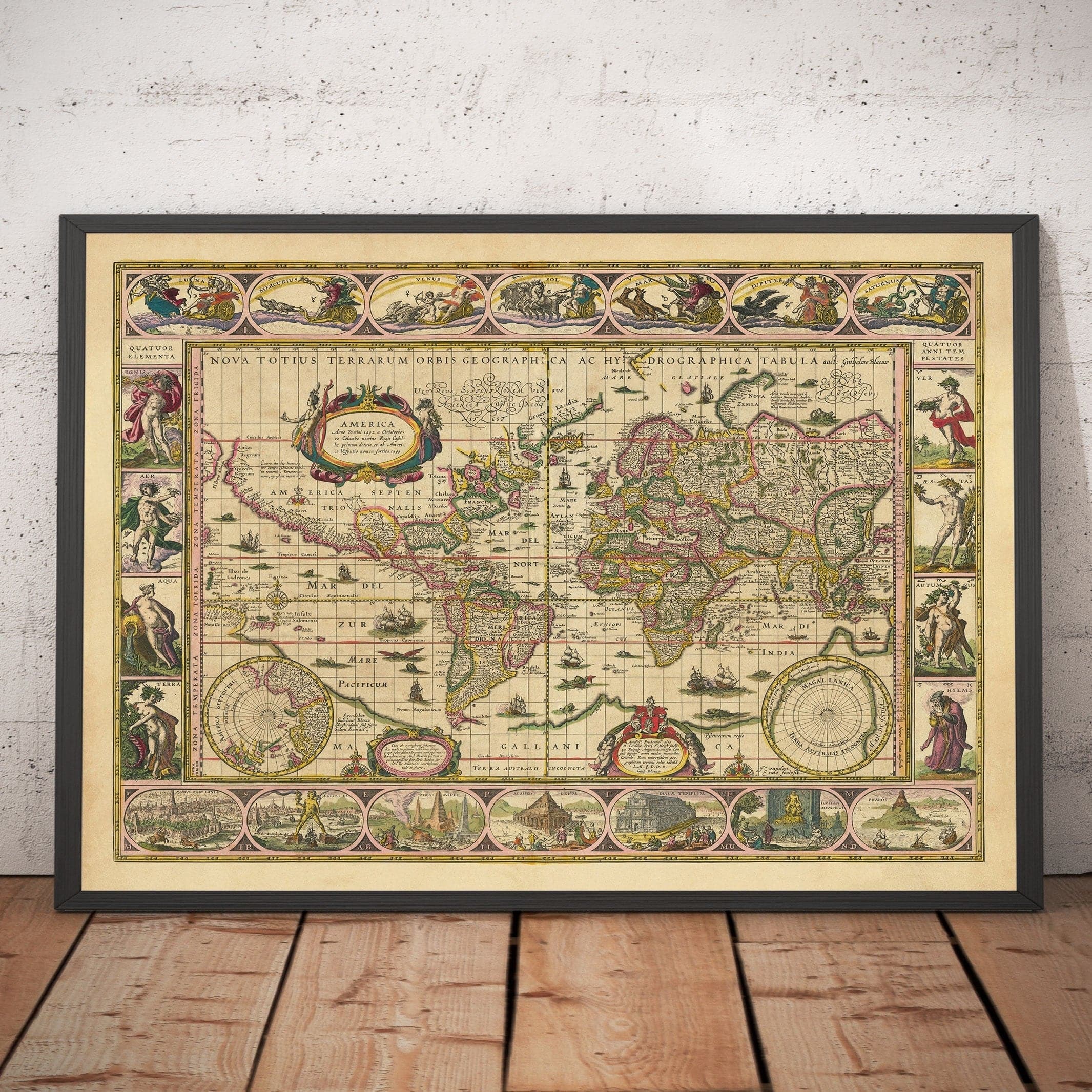 Old World Map, 1635 by Willem Blaeu - Rare Masterpiece Atlas - Seven W – The Unique Maps Co.