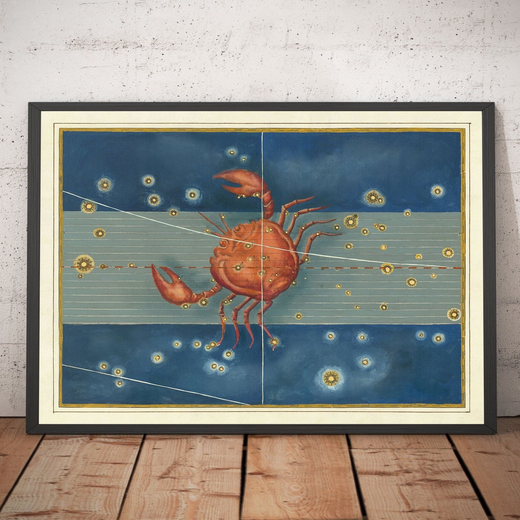 Old Star Map of Cancer, 1603 by Johann Bayer - Zodiac Astrology Chart ...