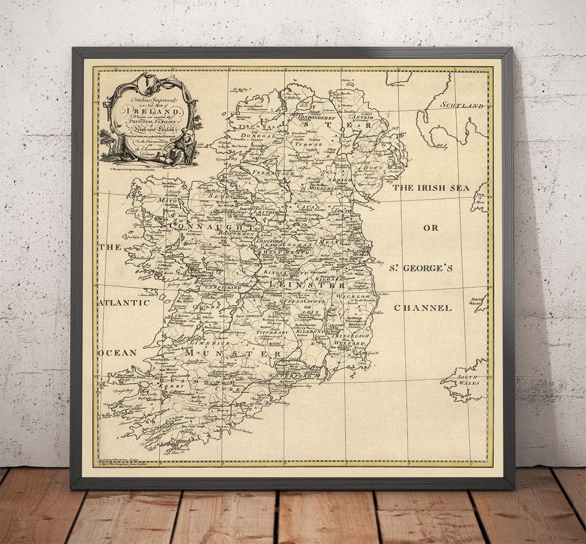 Old Map of Ireland Family Names, 1795 - O'Neill, O'Brien, O'Leary, O'S ...