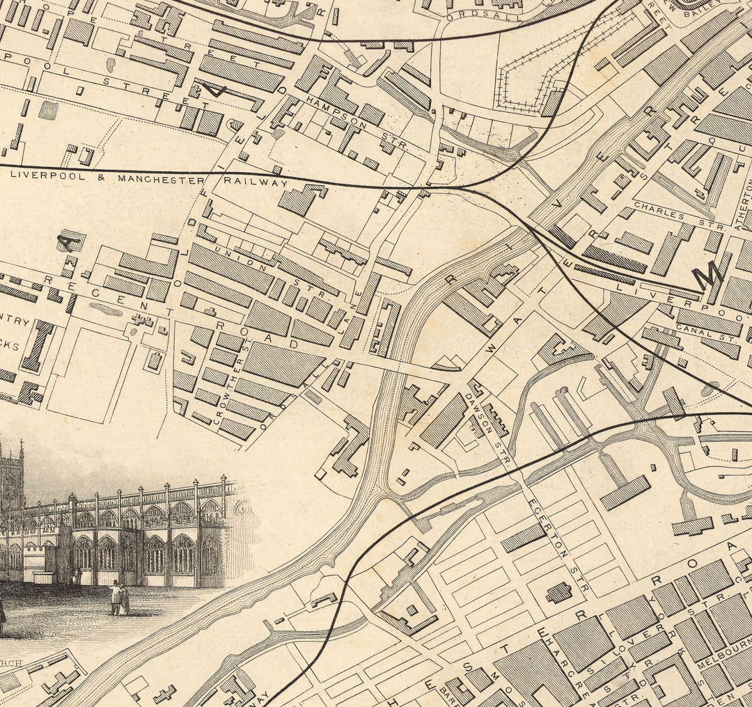 Old Map Of Manchester Public Domain Images Manchestermap 1924