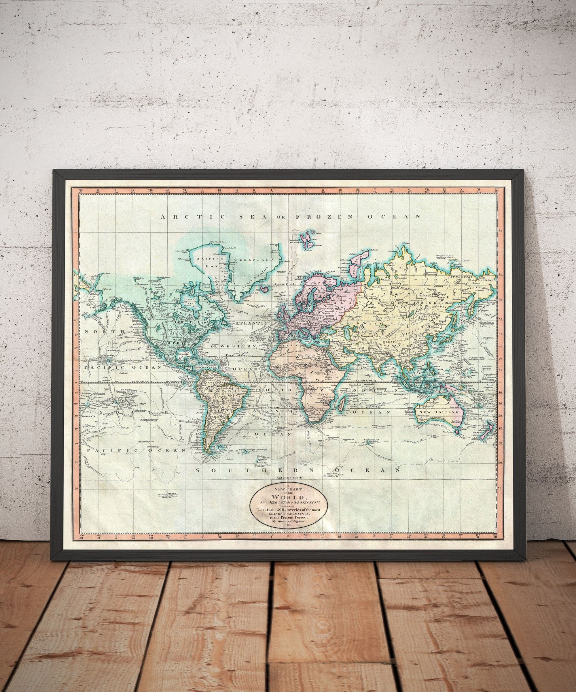 Old World Map from 1801 by John Cary - Vintage Atlas Chart – The Unique ...